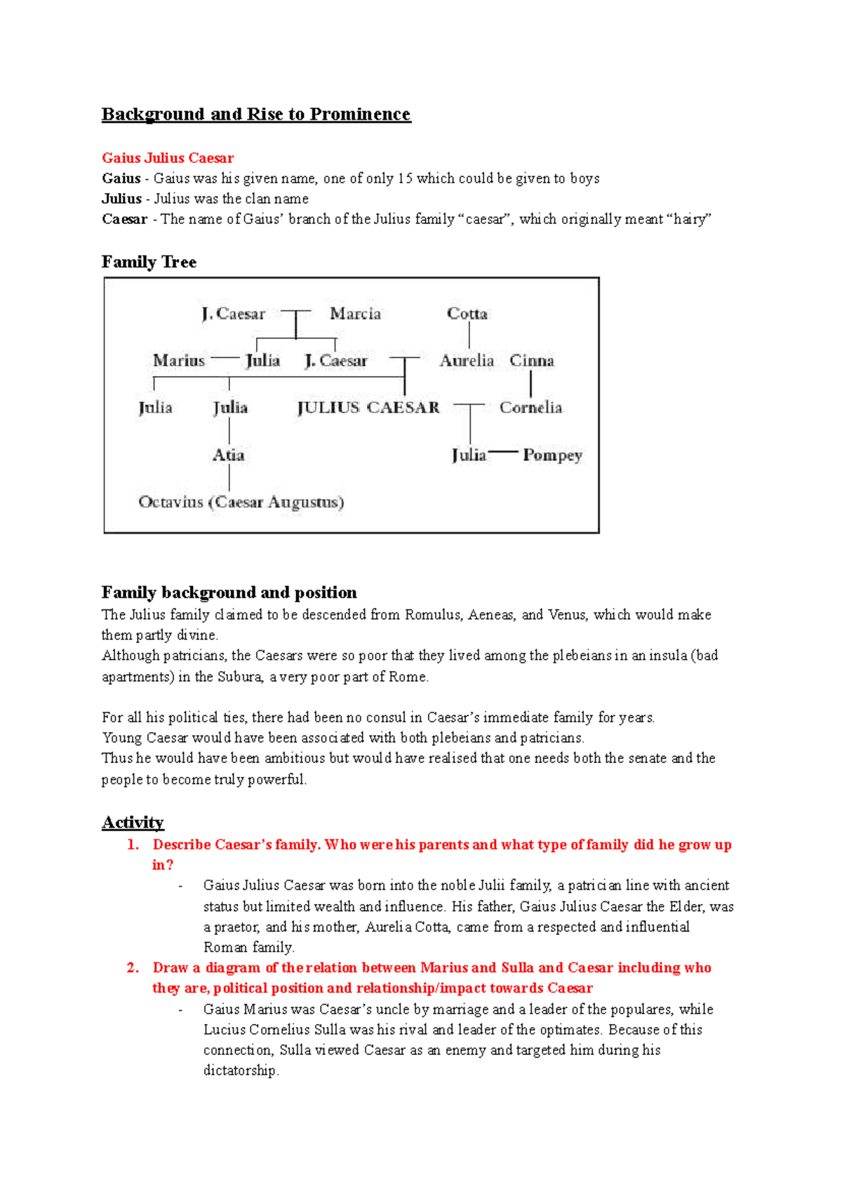 Ancient History: Gaius Julius Caesar & the Fall of the Roman Republic ...