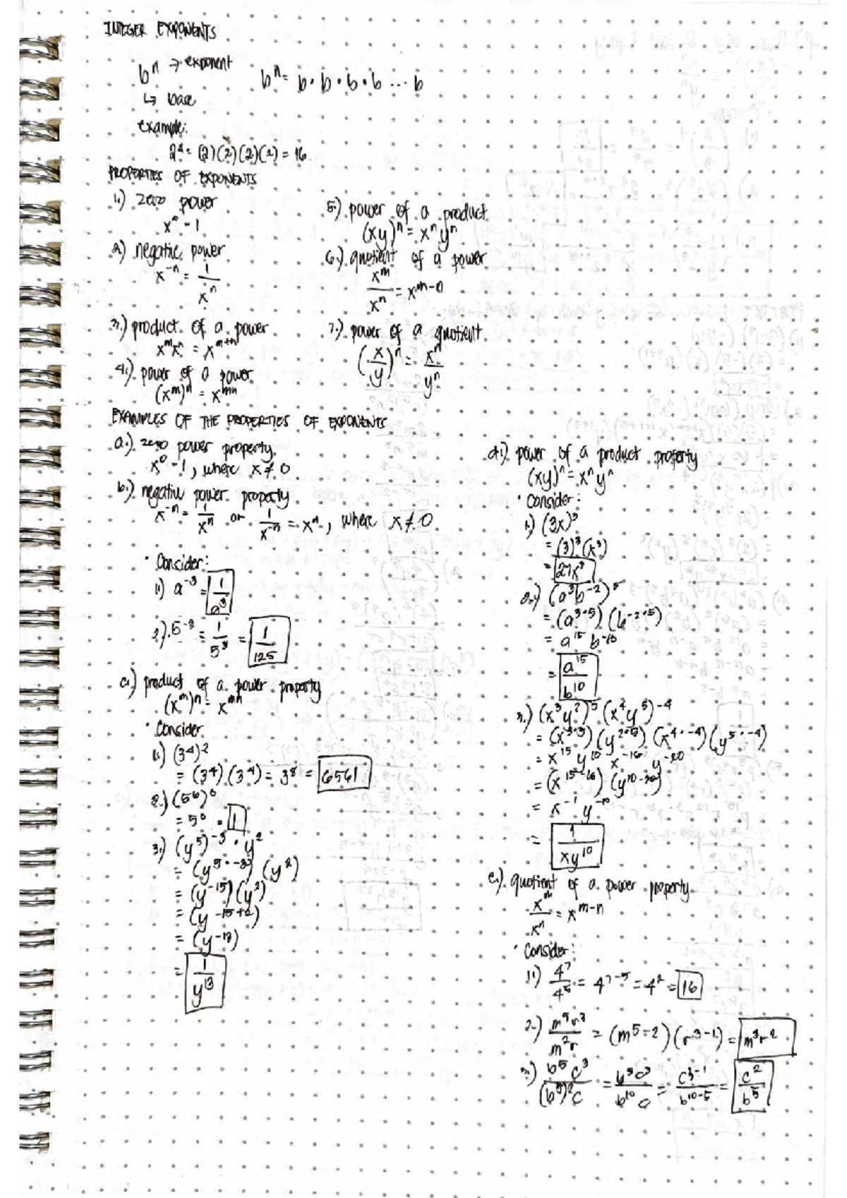 Algebra Notes for First-Year Students: Exponents & Polynomials - Studocu