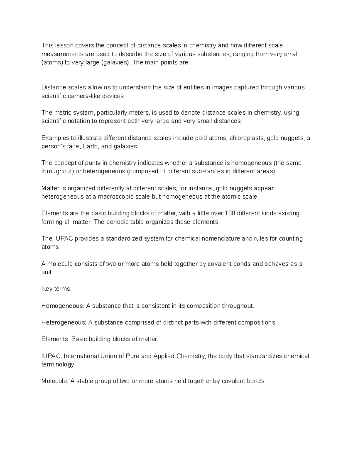 Understanding Distance Scales in Chemistry: Concepts & Applications ...