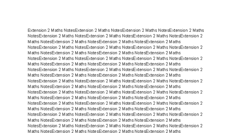 Extension 2 Maths Notes - Extension 2 Maths NotesExtension 2 Maths ...