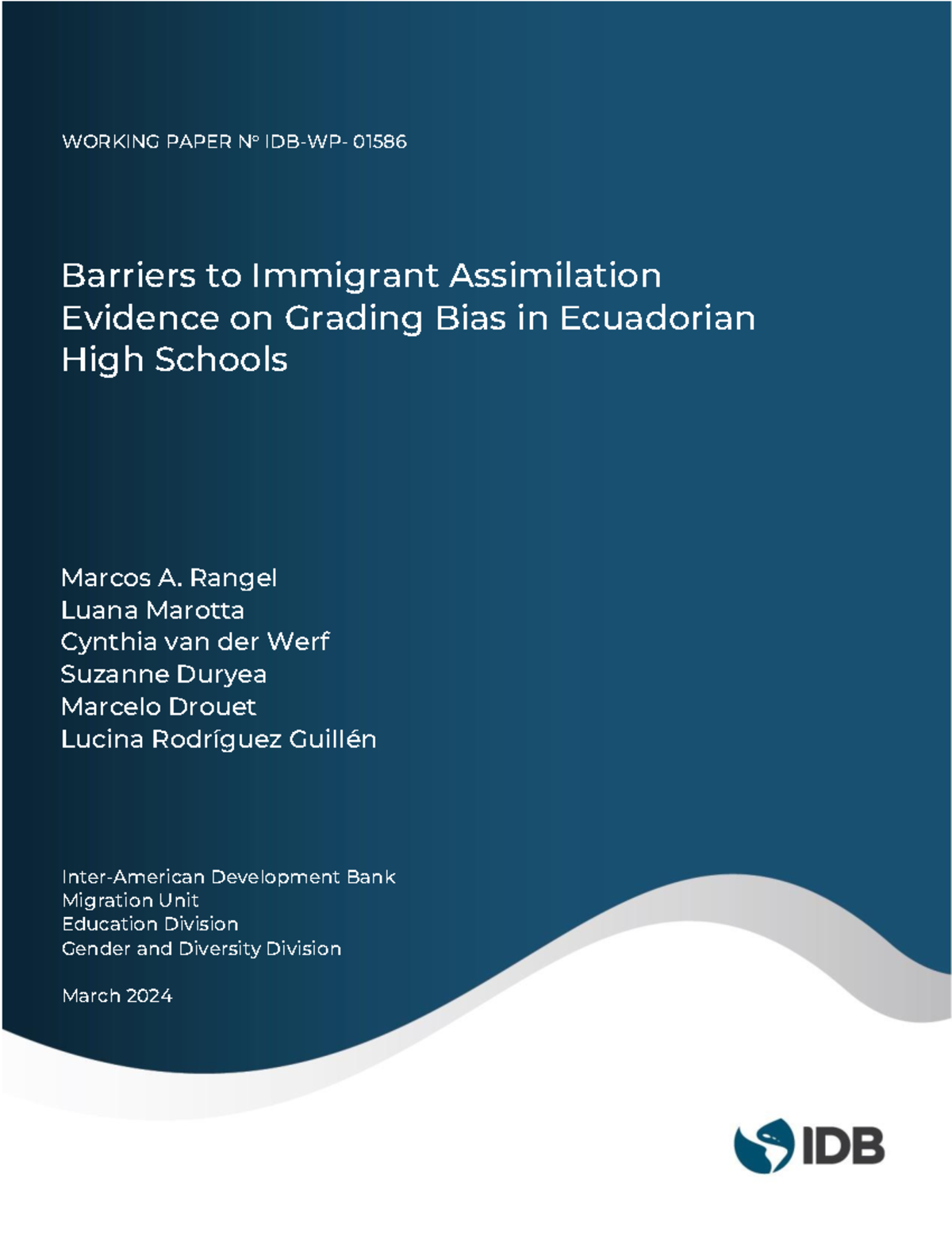 Barriers to Immigrant Assimilation: Grading Bias in Ecuadorian High ...