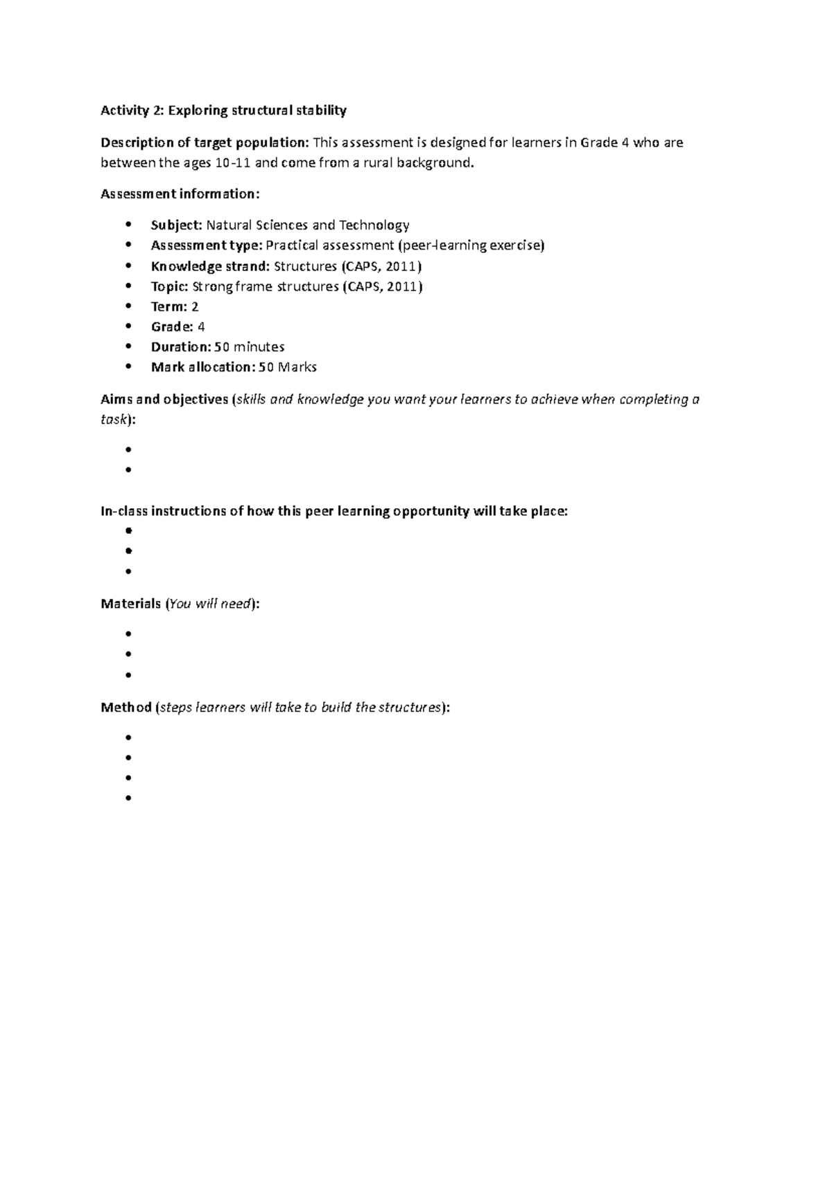 POE Task 2 Template TNST53112 - Activity 2: Exploring structural ...