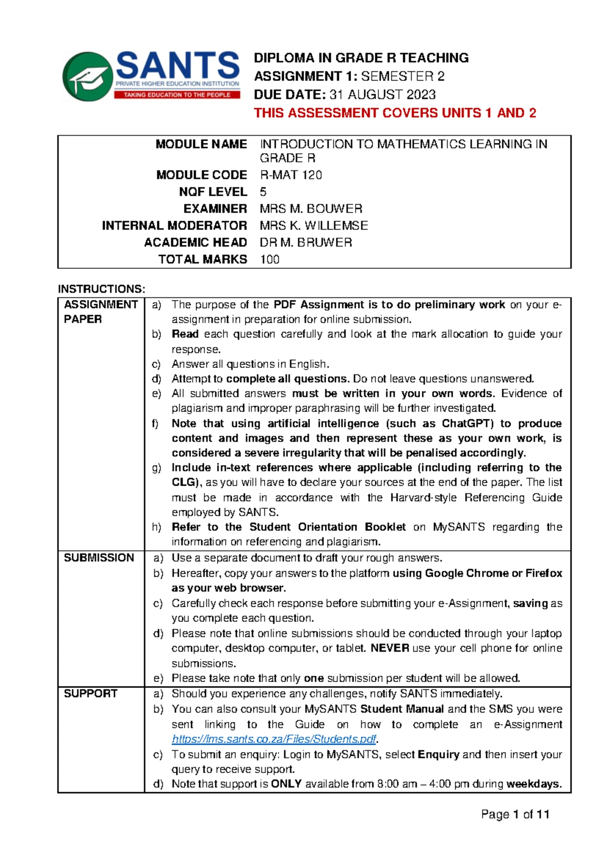 Sepedi Assignment 2 - DIPLOMA IN GRADE R TEACHING E-ASSIGNMENT 2 ...