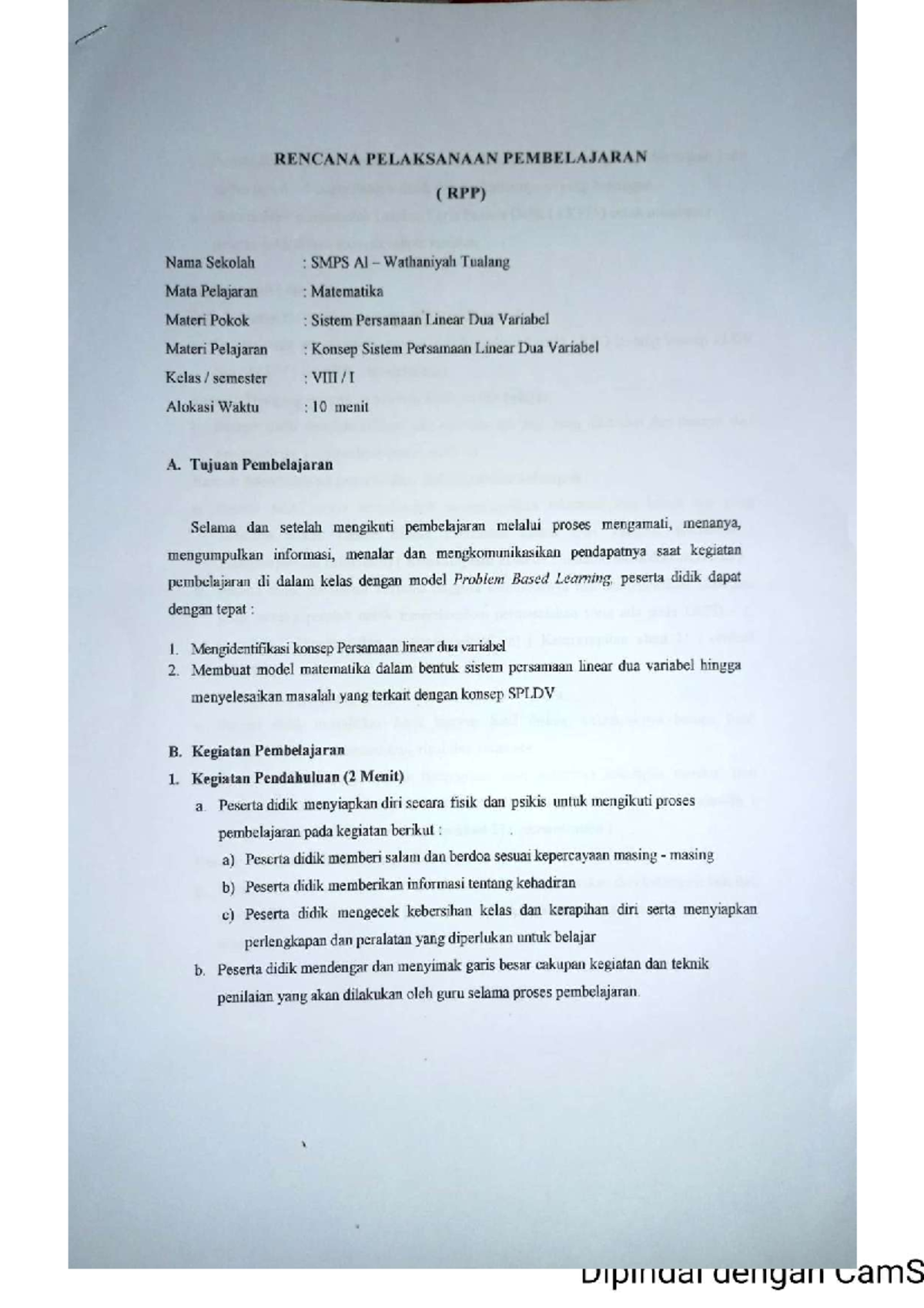 LKPD SPLDV 2 - Sistem Persamaan Linear Dua Variabel dan Contoh Soal ...