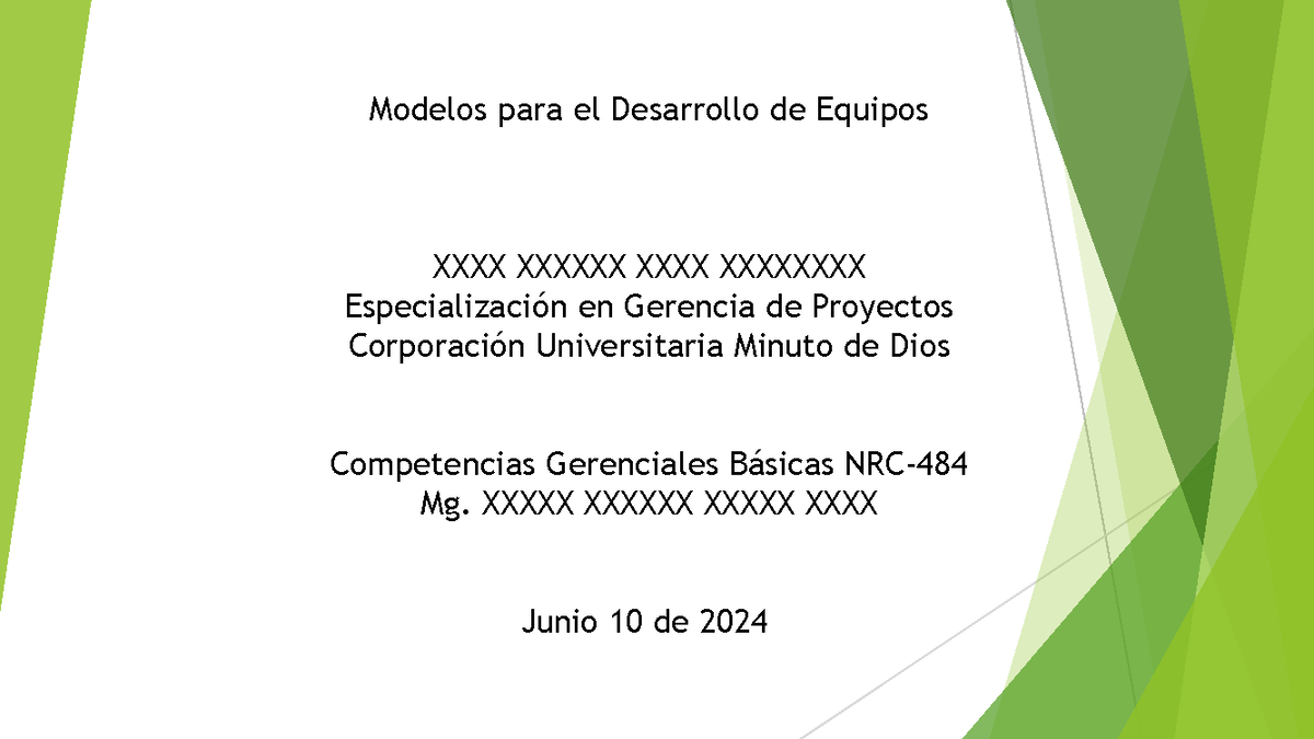 Desarrollo de Equipos: Modelos y Competencias Gerenciales (ESP-2024 ...