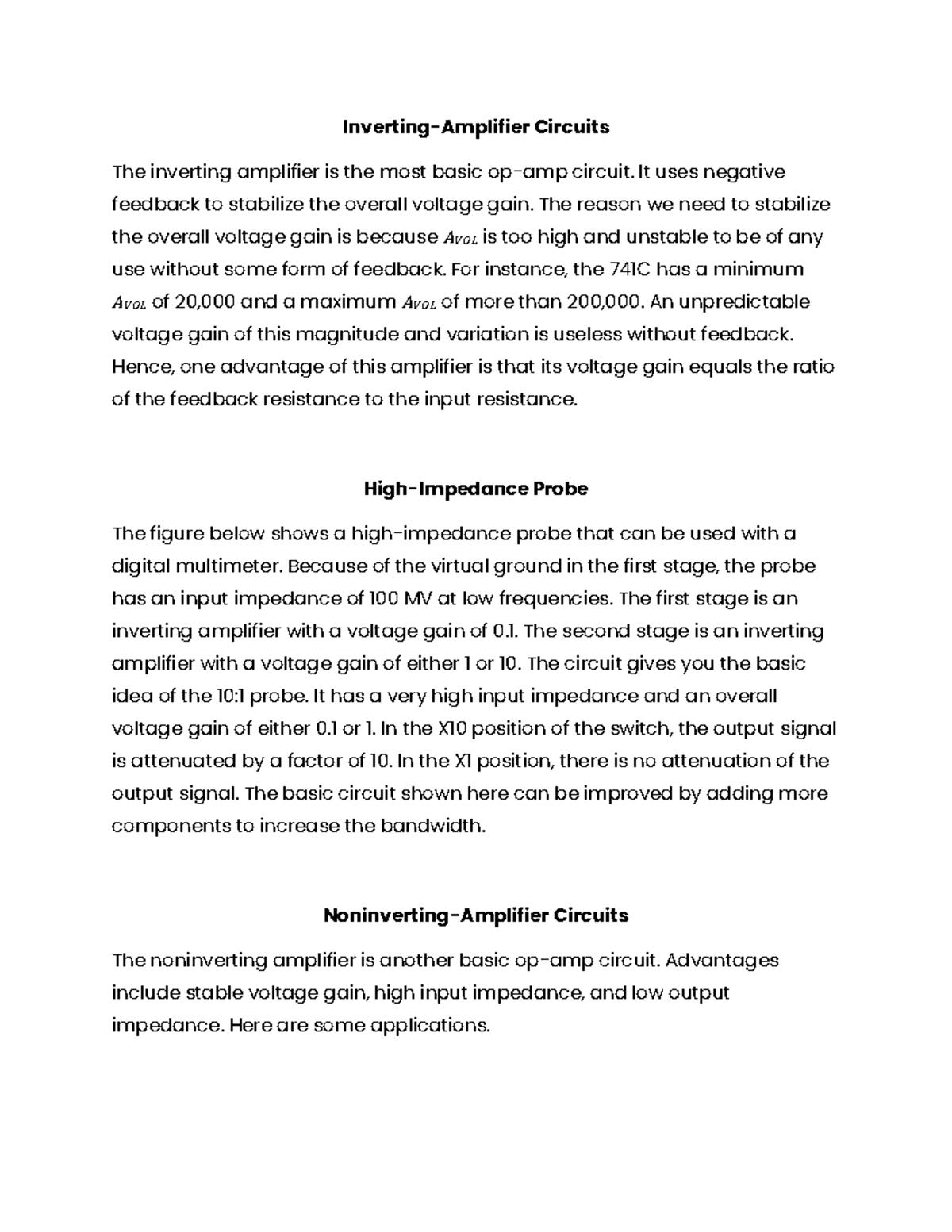 Fundamentals of Mixed Signals and Sensors: Circuit Analysis and Applications - Studocu