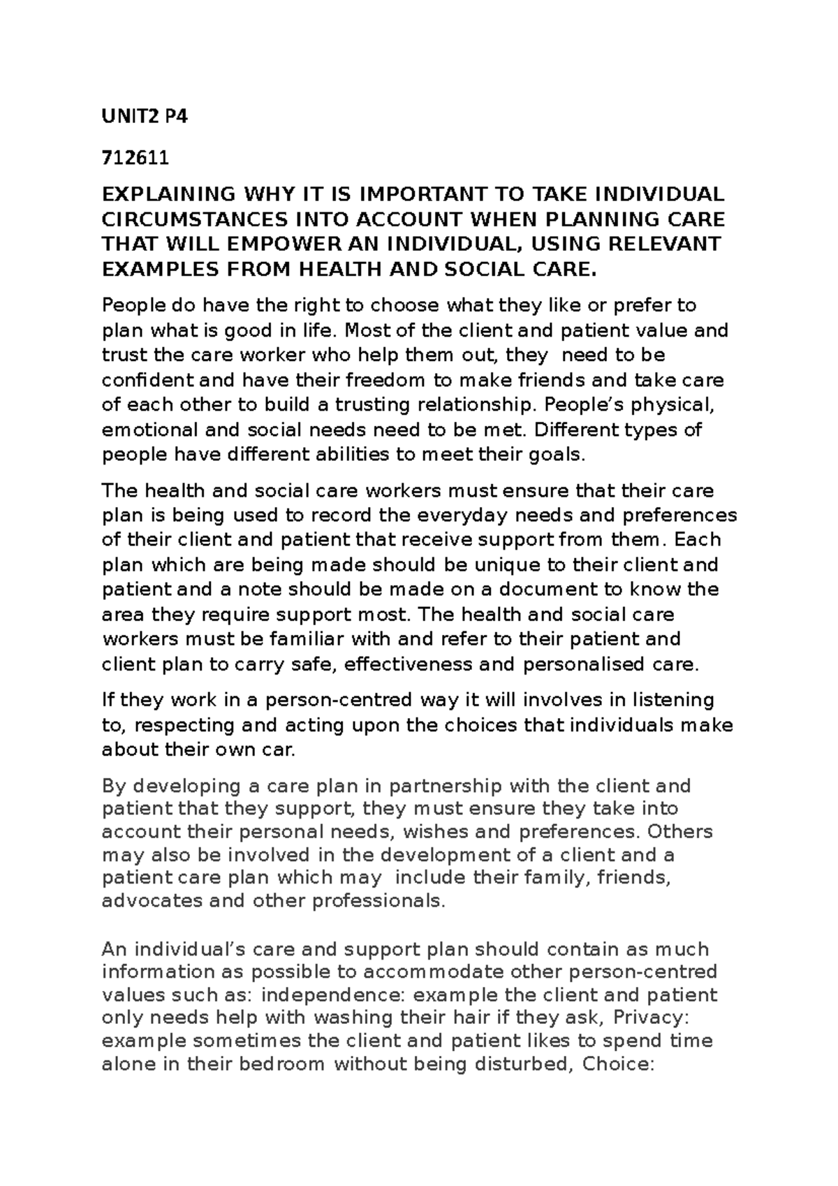 EXPLAINING WHY IT IS IMPORTANT TO TAKE INDIVIDUAL CIRCUMSTANCES INTO ...