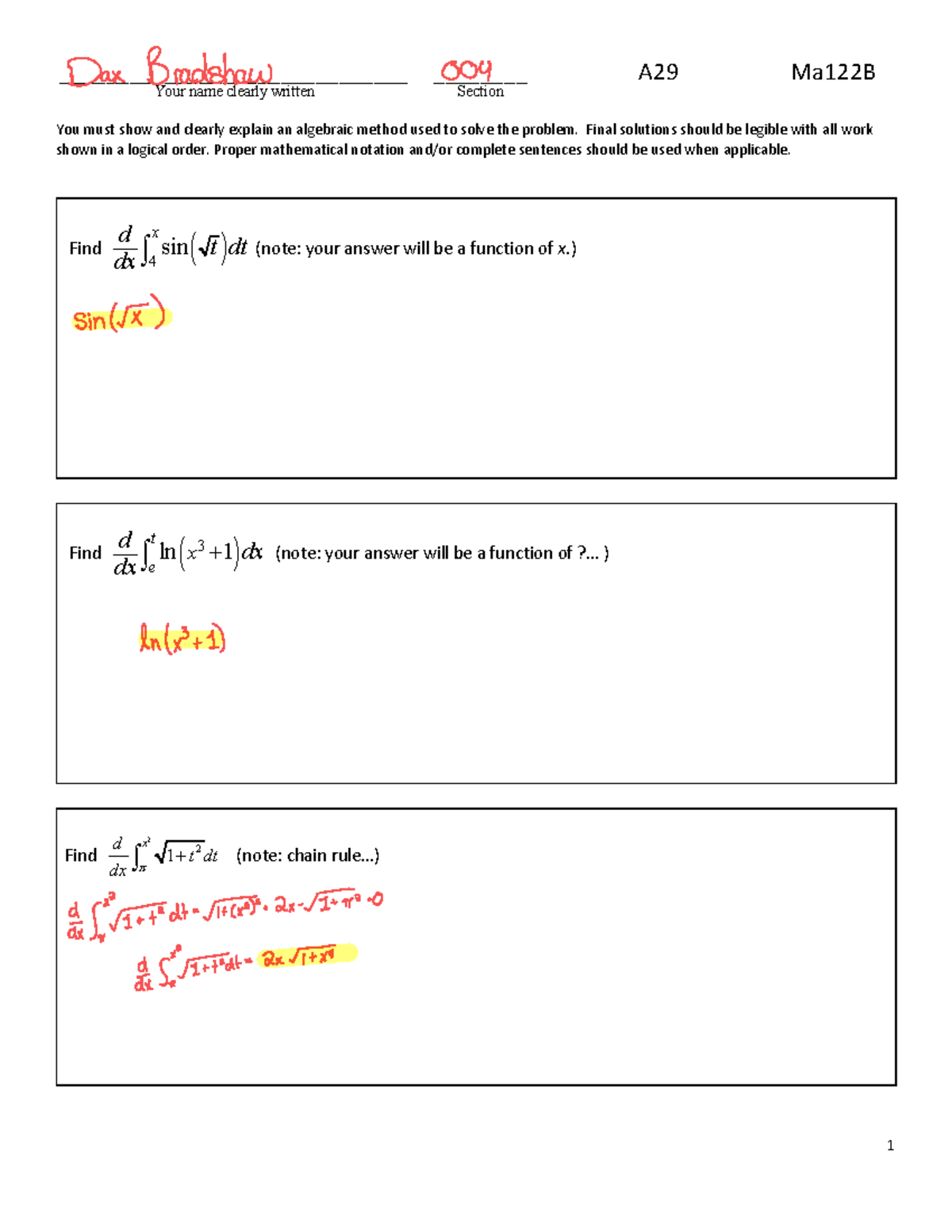 Wrt (GSc) A29 Fa24 Ma122B 6.4 Due 12 11 - 1 Your name clearly written ...