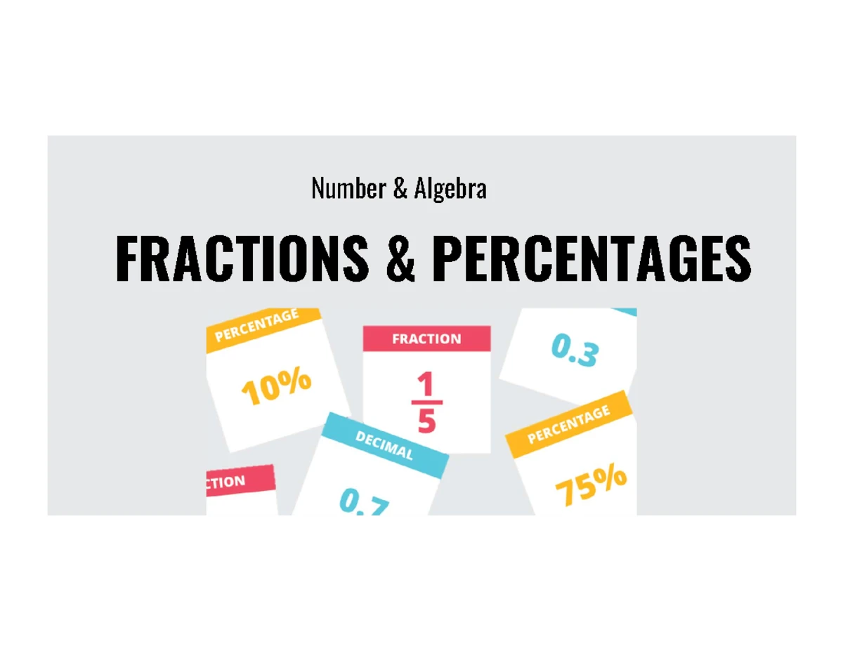 Year 7 FDP quiz - Fractions/Decimals/Percentages Quiz for Year 7 ...