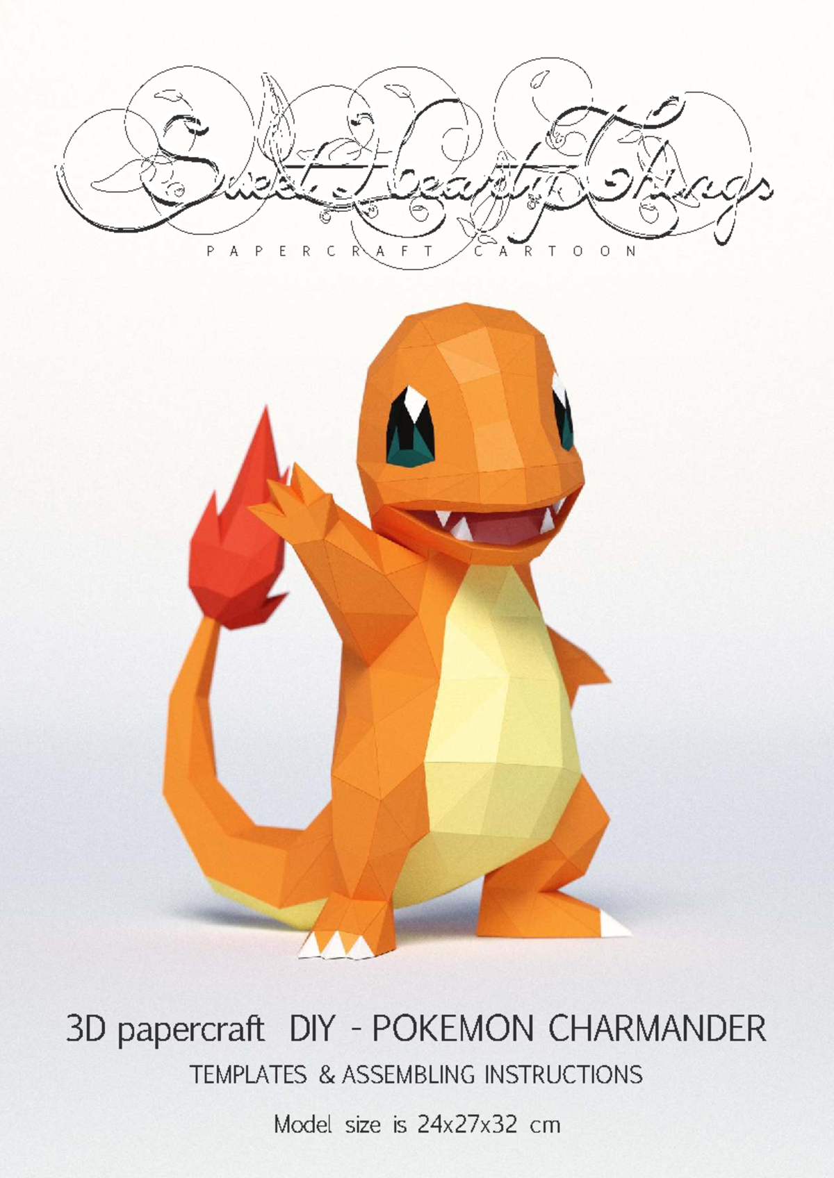 Charmander Papercraft DIY Guide: Templates & Assembly Instructions ...