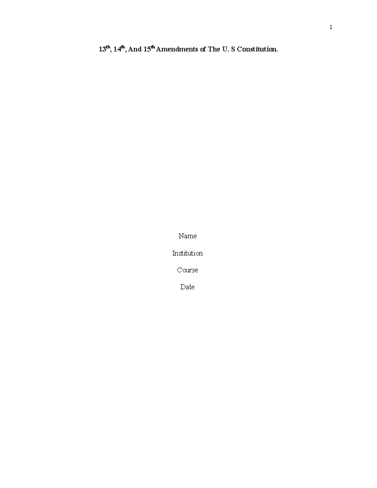 US Constitution Amendments: 13th, 14th & 15th Overview and Analysis ...