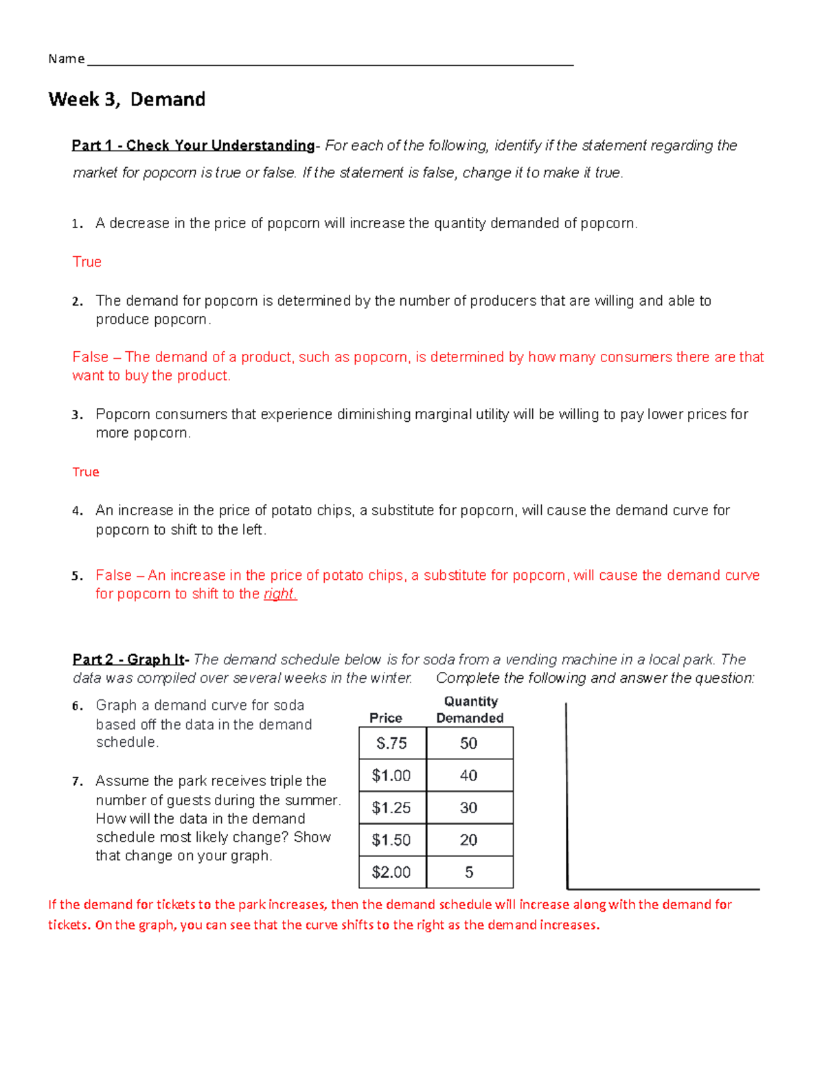 Week 3 HW Demand and Supply final - Name - Studocu