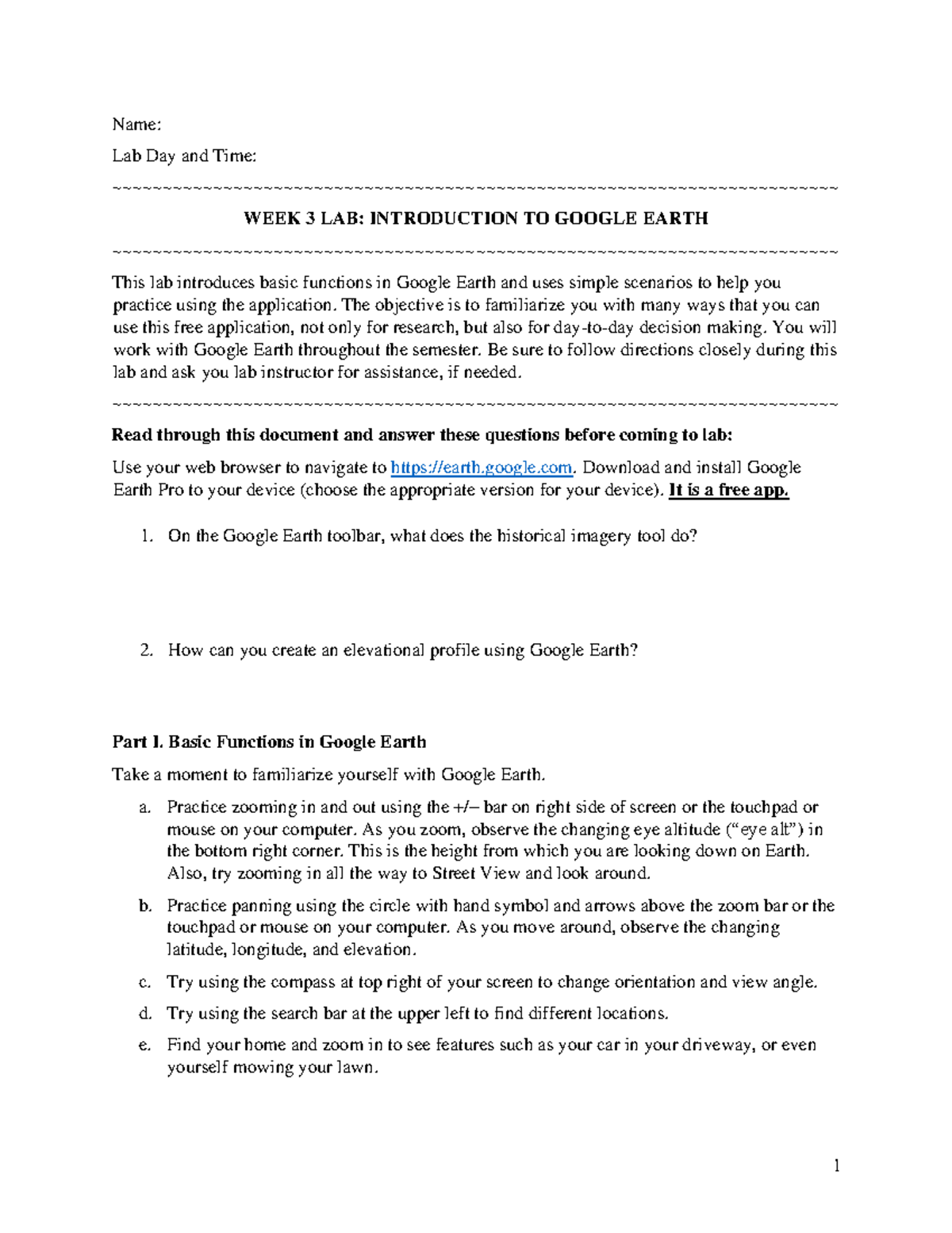 GEOG 132 Week 03 Lab: Getting Started with Google Earth - Studocu
