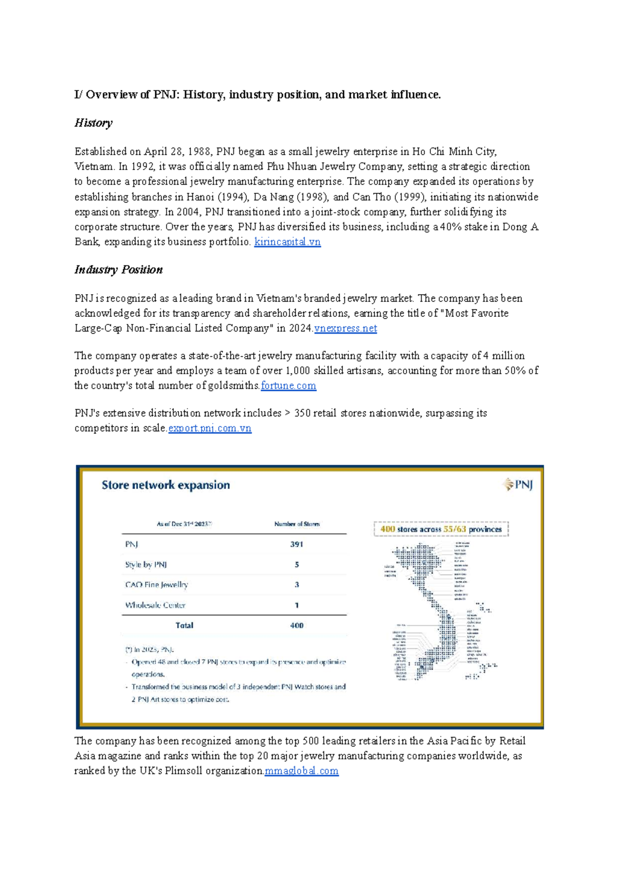 Overview of PNJ: History, industry position, and market influence ...
