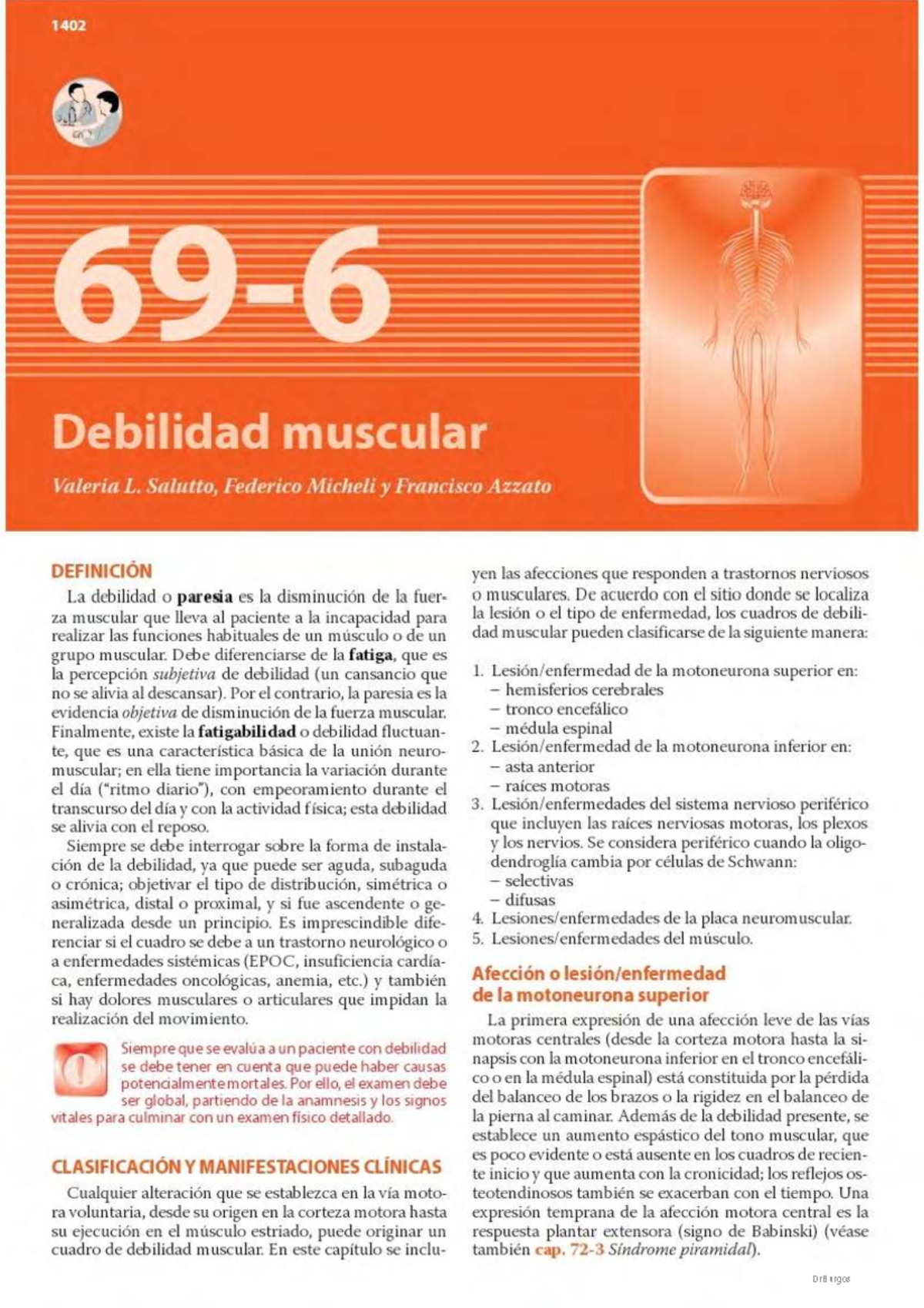 Tema 14: Debilidad Muscular y sus Manifestaciones Clínicas - Studocu