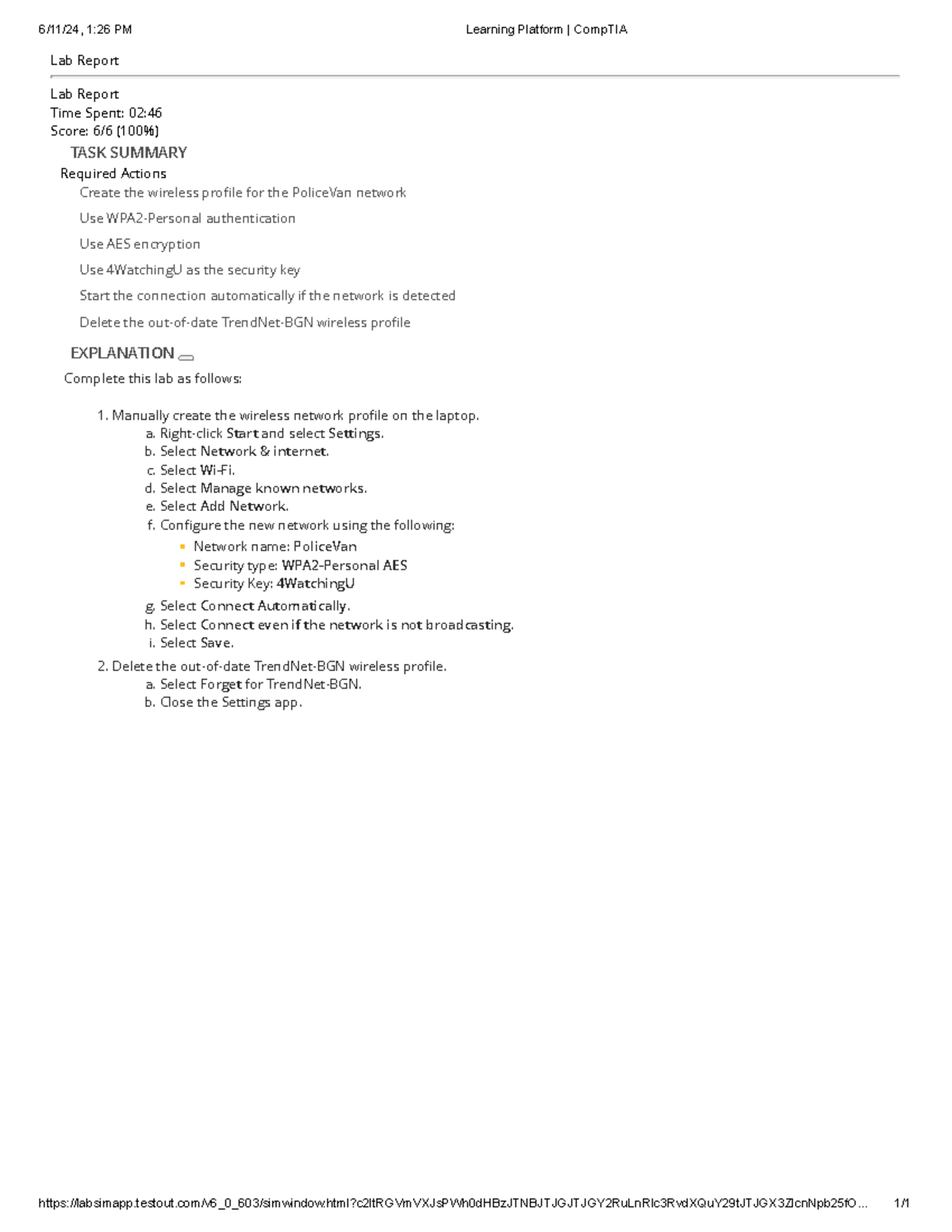 7.5.12 - Wireless Profile Configuration Lab Report (Simulation) - Studocu