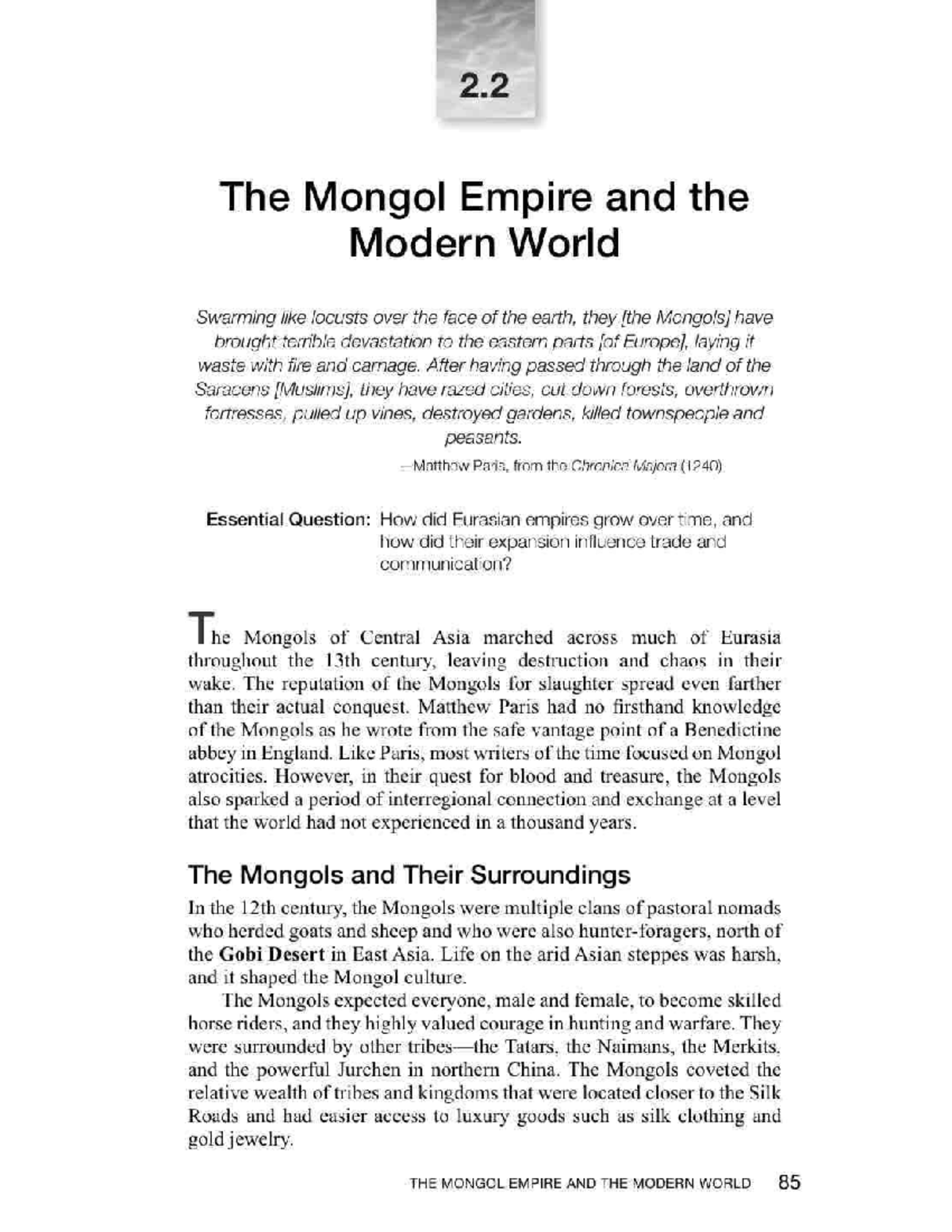 AMSCO 2020 Study Guide: The Mongol Empire's Impact on Eurasia - Studocu
