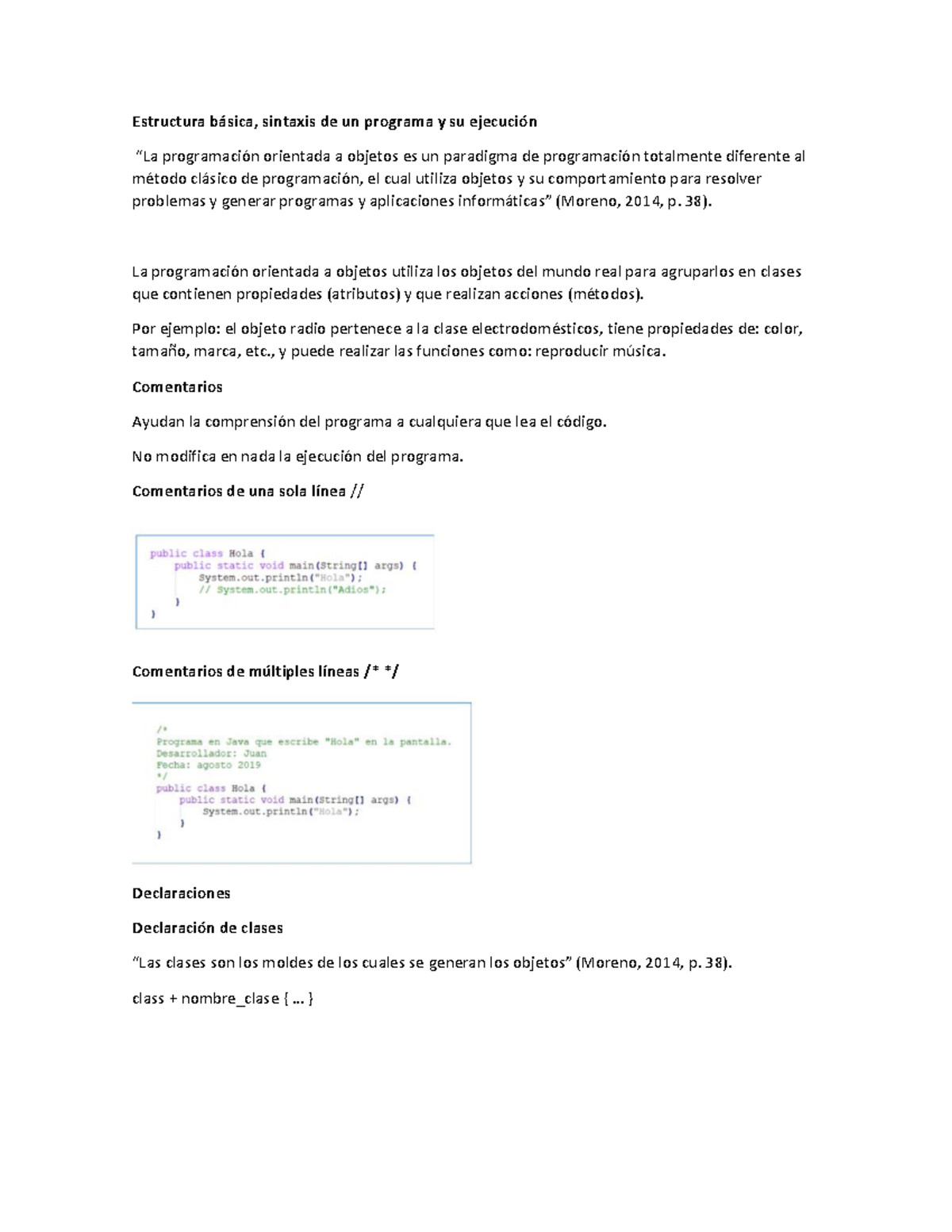 Estructura Básica y Sintaxis de Programas en Java: Guía Visual - Studocu