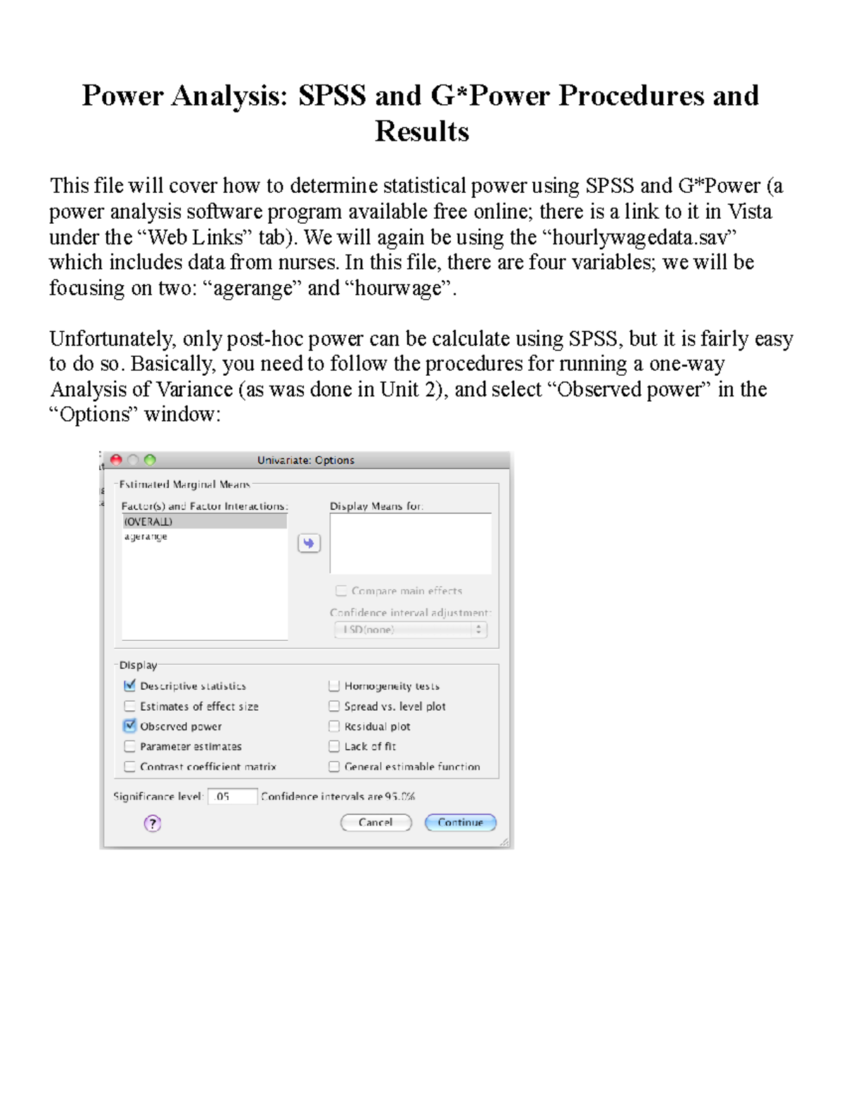 Power Analysis Procedures Using SPSS & G*Power for Statistical Analysis ...