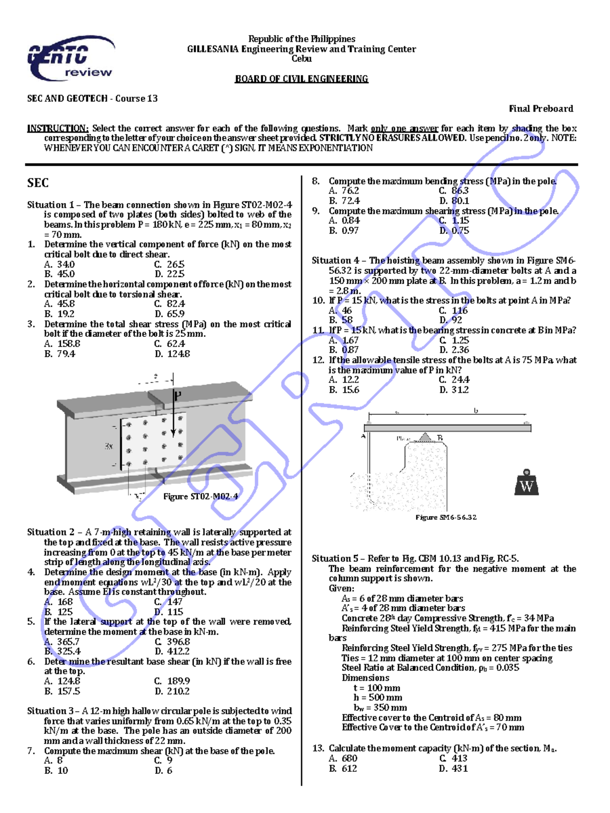 PSAD GEO Gertcs - Board of Civil Engineering SEC & GEOTECH Course 13 ...