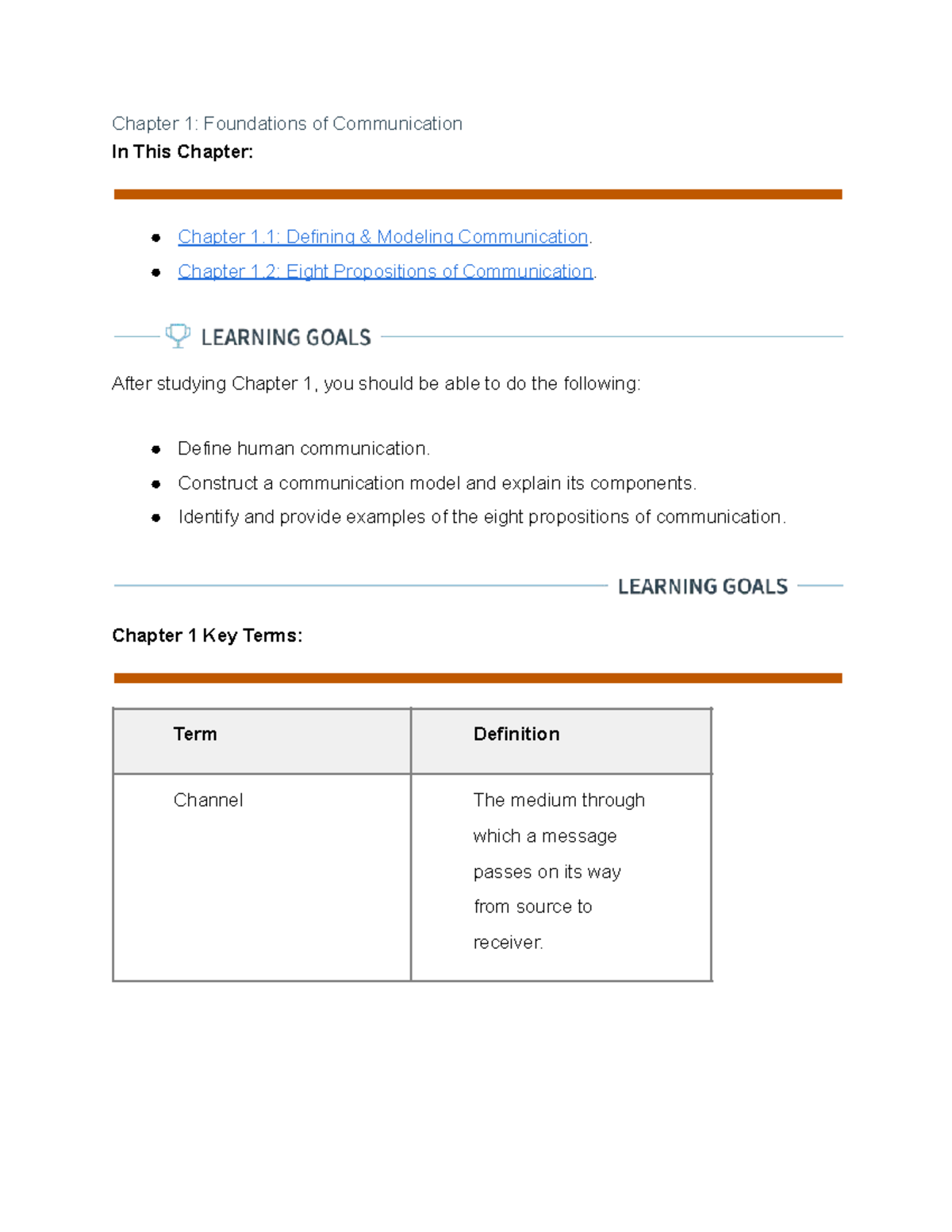 Foundations of Communication (COMM 101): Key Concepts & Theories - Studocu