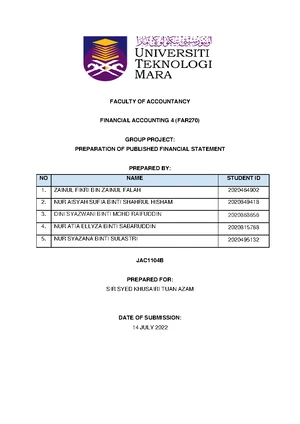 5. Lecture Notes MFRS15 - Overview MFRS 15 specifies how and when an ...
