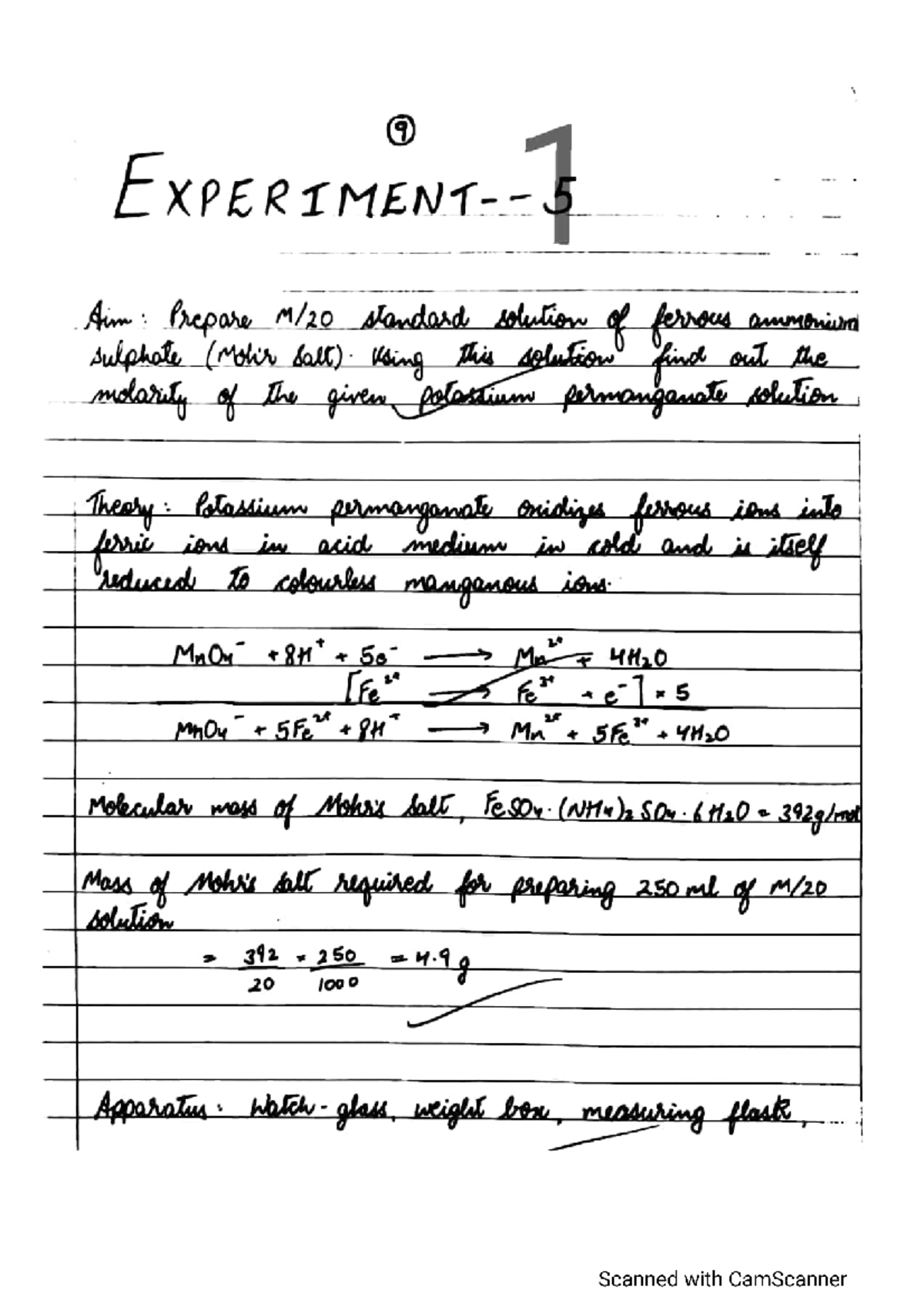 Preparation of Standard Solutions and Titration Analysis (CHEM 2024 ...