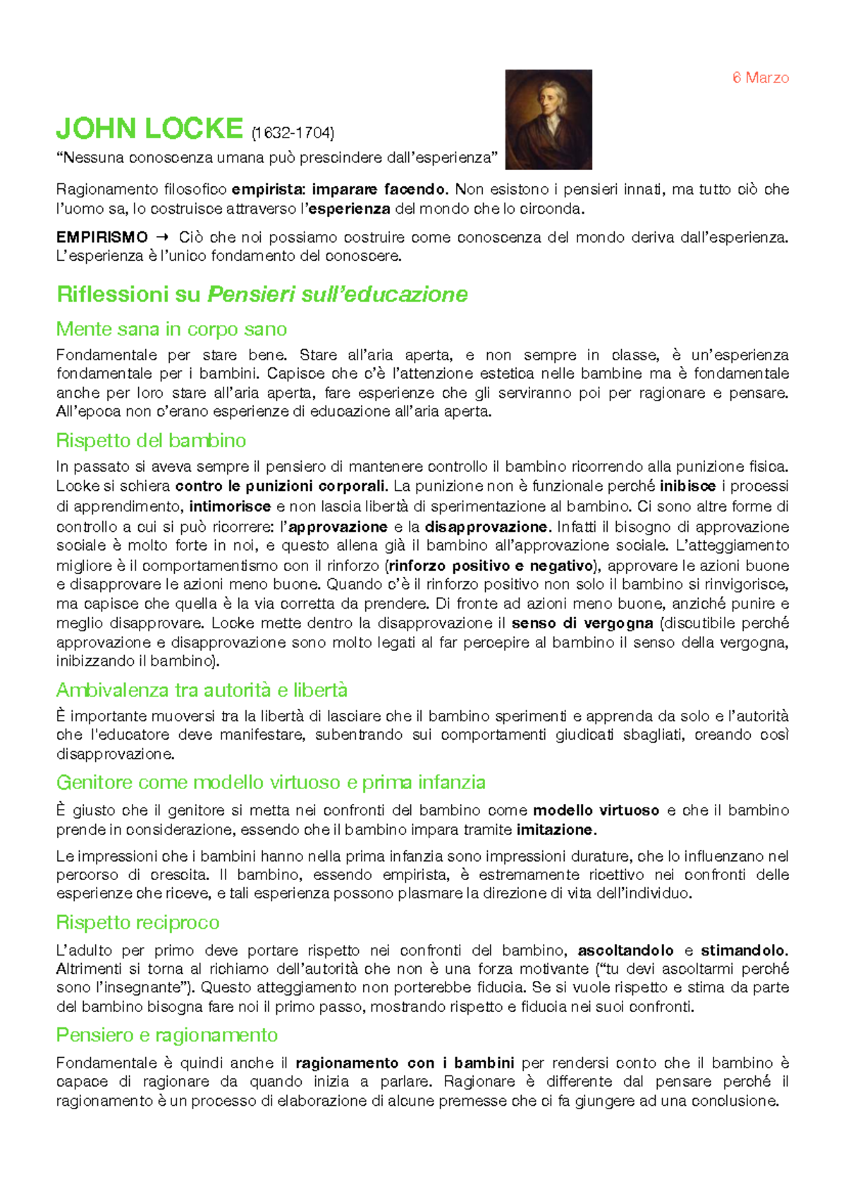 Didattica e Filosofia dell'Educazione: Riflessioni su Locke, Rousseau e ...