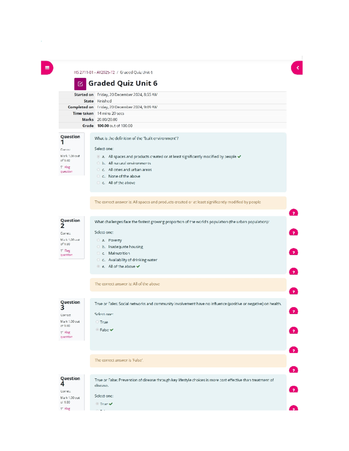 Graded quiz 6 Health Science 1 - HS Graded Quiz Unit 6 Graded Quiz Unit ...
