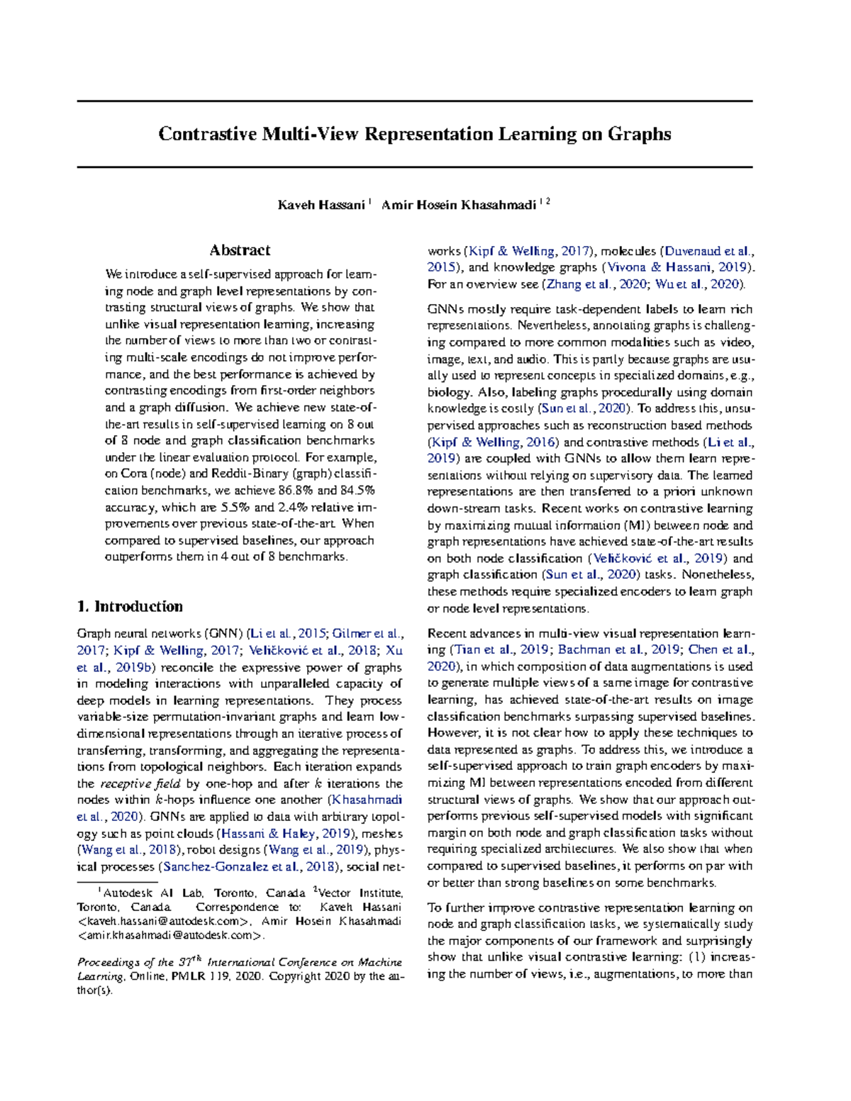 Contrastive Multi-View Representation Learning on Graphs: A Study - Studocu