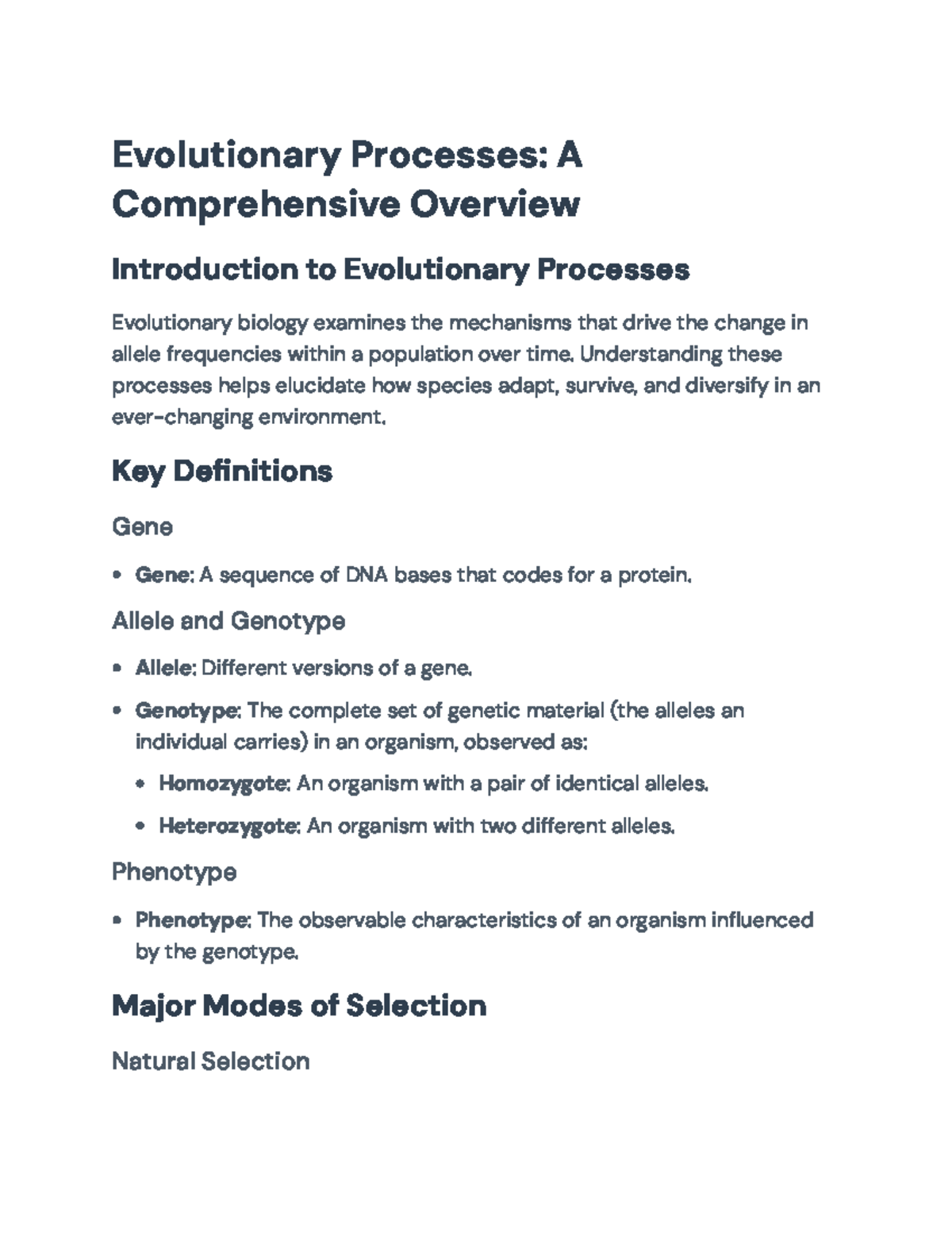 Evolutionary Processes Overview: Mechanisms & Implications Explained ...
