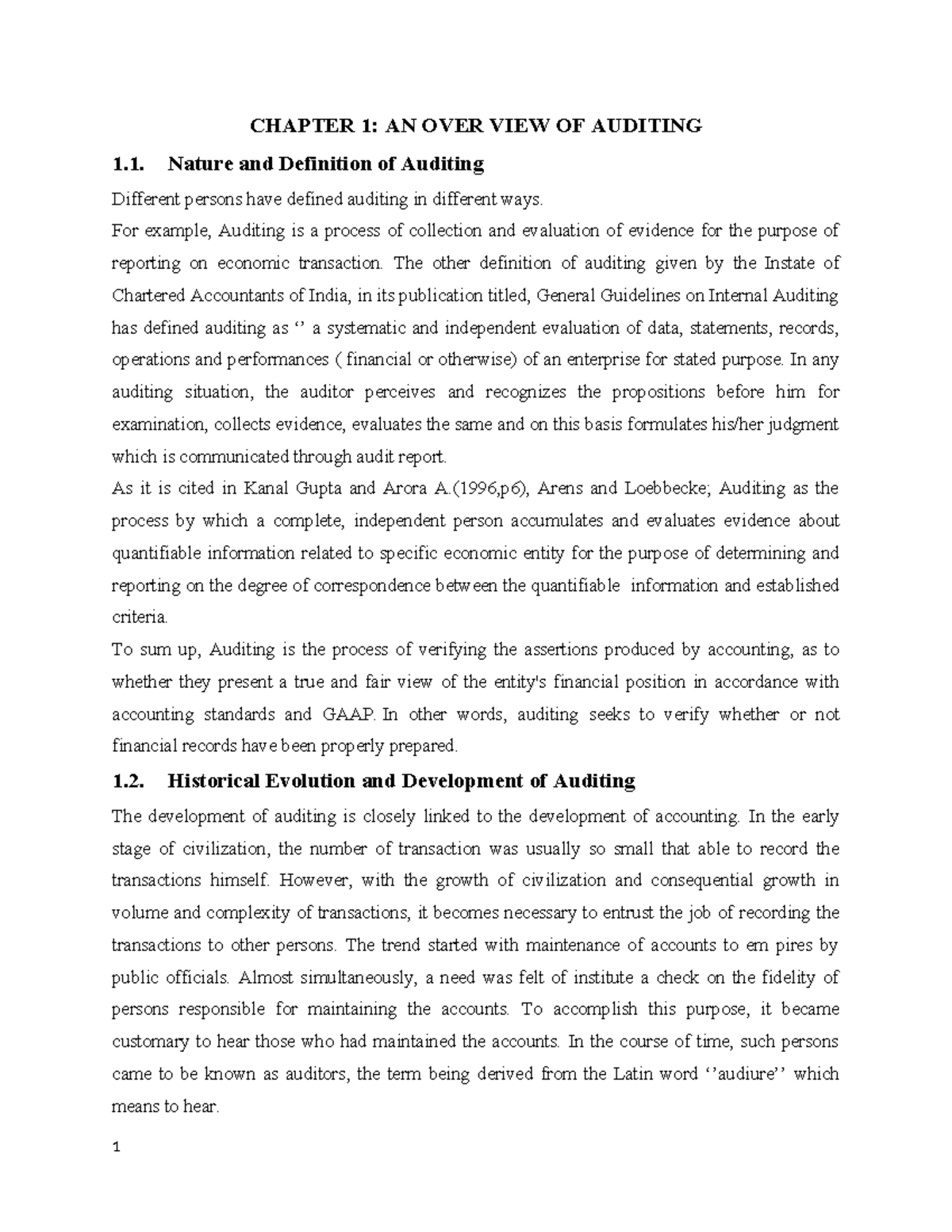 Chapter 1 Overview of Auditing - STU Course Notes - Studocu