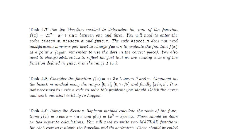 Quiz 1 - Exam on Numerical Methods: Bisection & Root Finding - Studocu