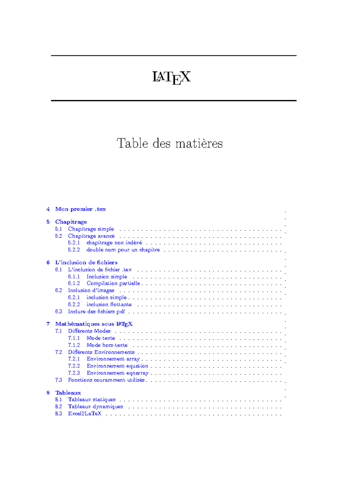 Notes de cours sur LaTeX (CODES : LATEX-101) - Studocu