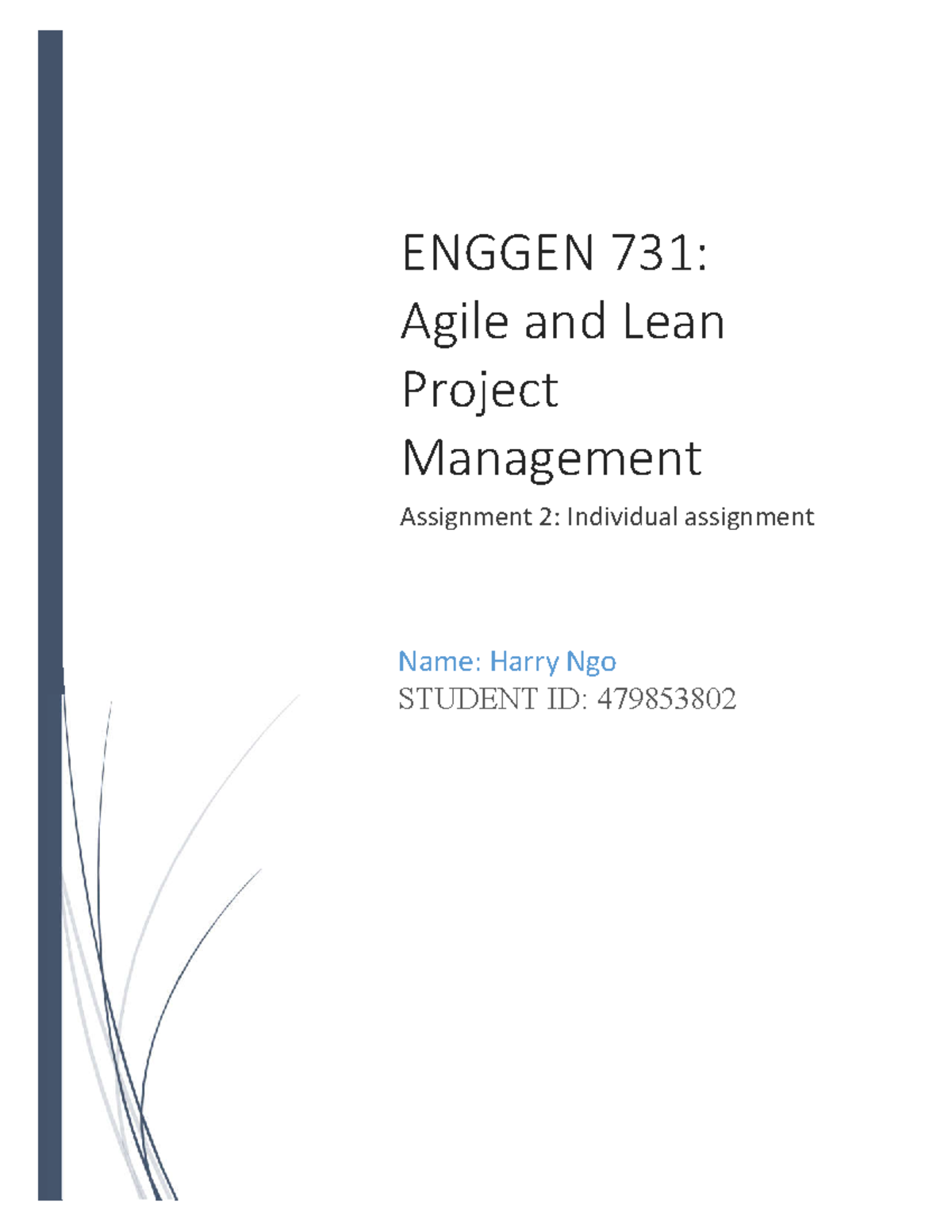 Assignment 02 - kiến thức về Agile - ENGGEN 731: Agile and Lean Project ...
