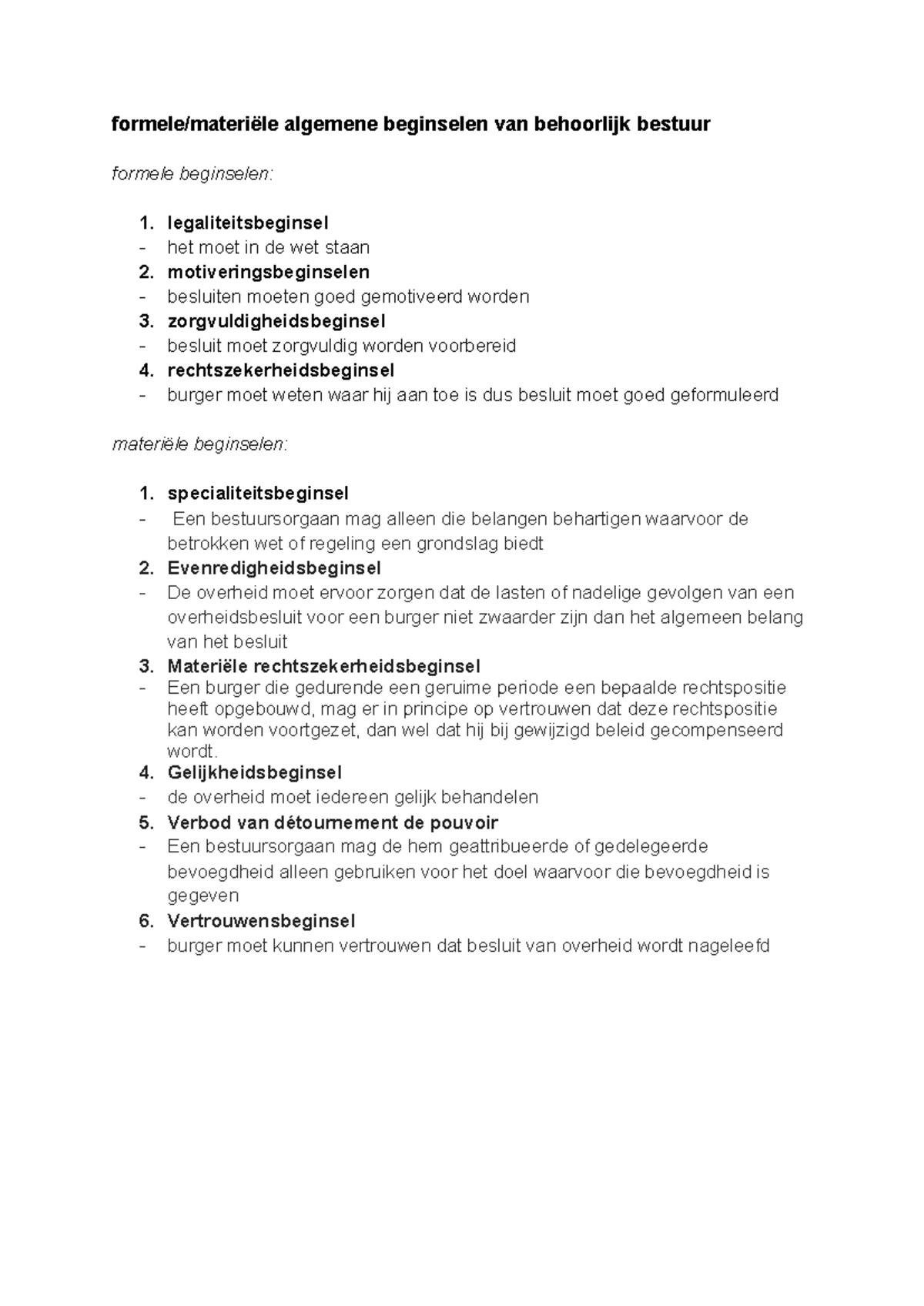 Algemene Beginselen van Behoorlijk Bestuur: Formele en Materiële ...