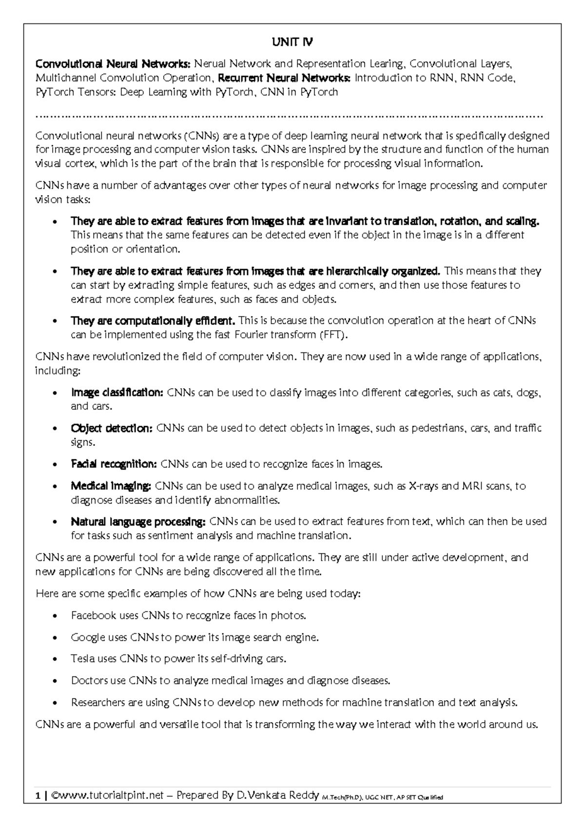 Jntuk R20 UNIT-IV DEEP Learning Techniques[www.jntumaterials - UNIT IV ...