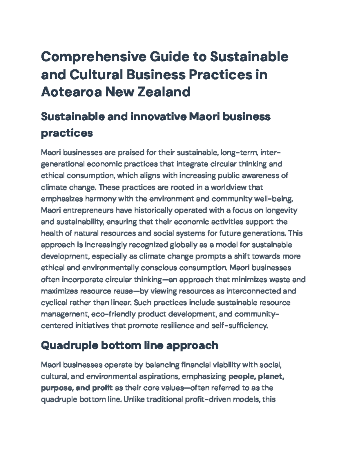 Comprehensive Guide to Maori Sustainable Business Practices in Aotearoa ...