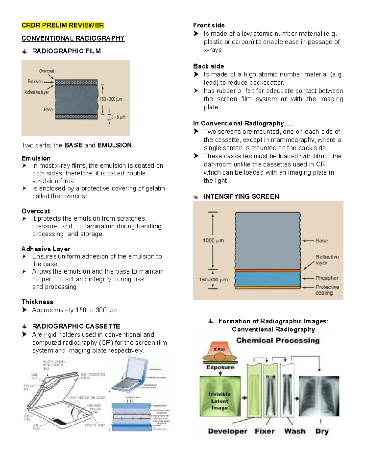 CRDR PRELIM REVIEWER: Conventional Radiography & Digital Imaging ...