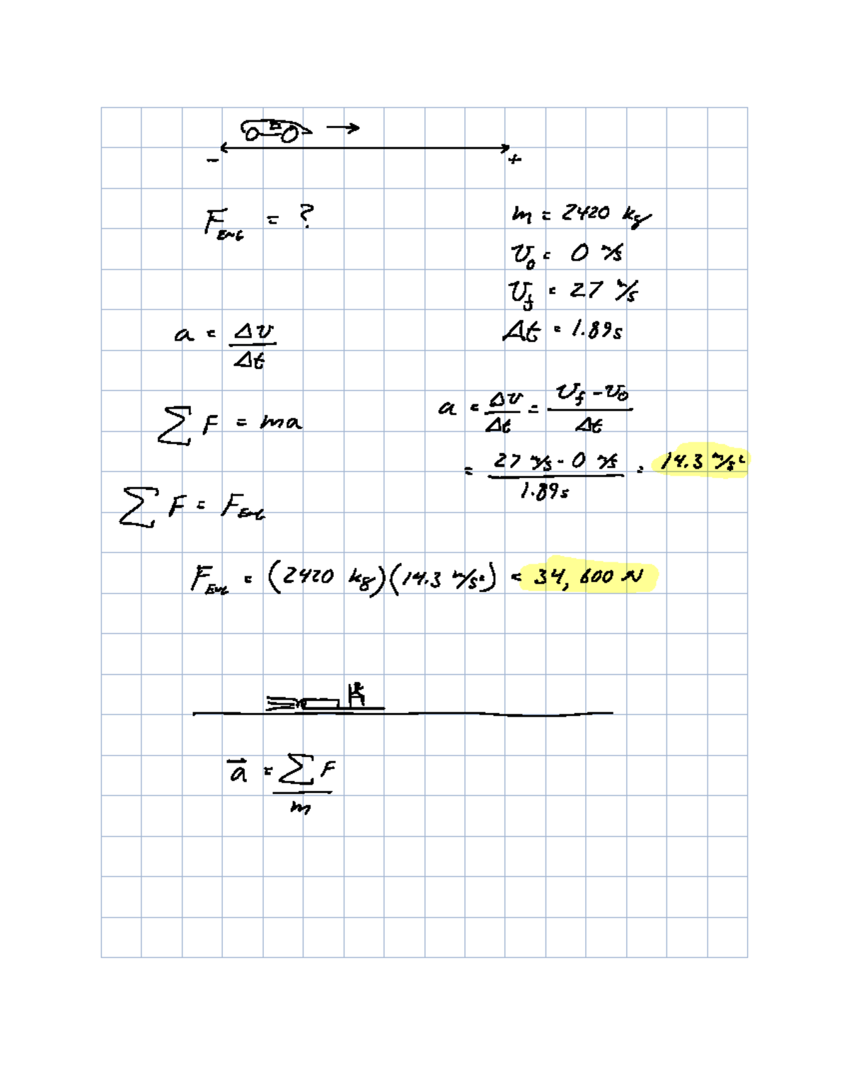 Physics 101 Exam Notes: Newton's Laws and Force Calculations - PHYS ...