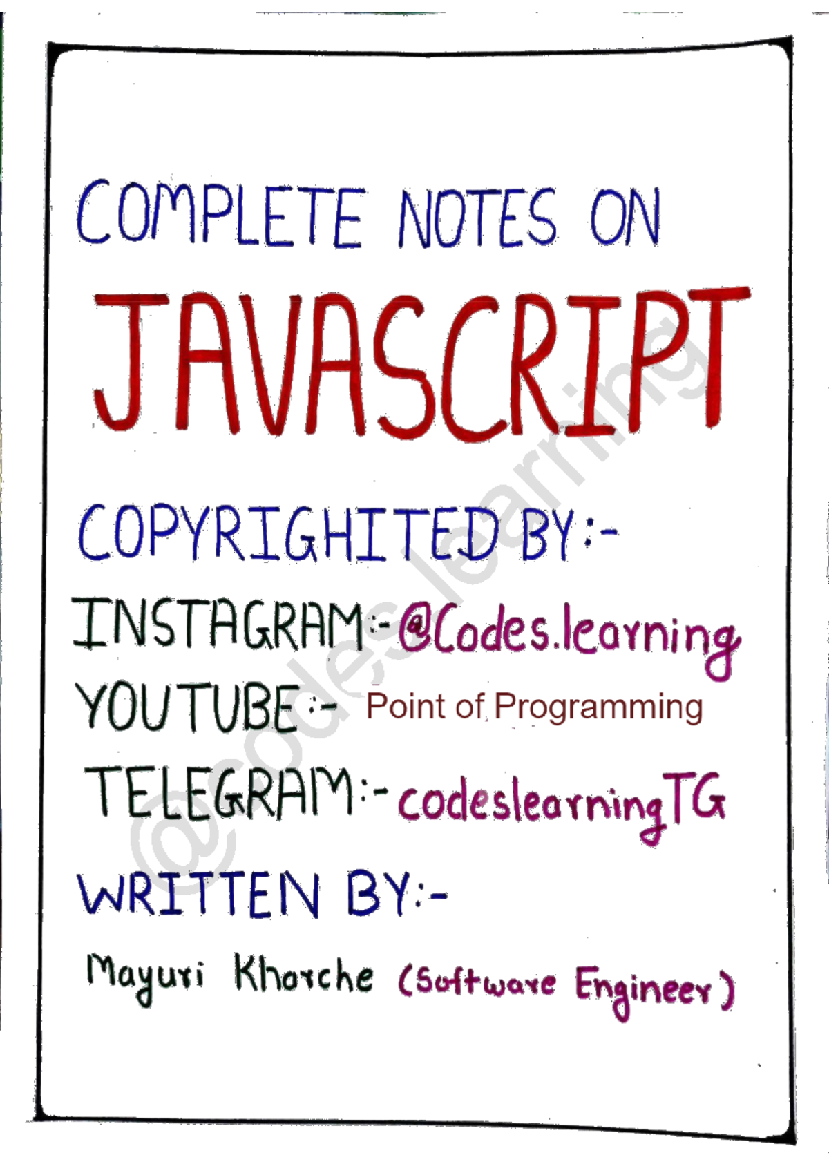 JavaScript Notes: Comprehensive Study Guide for CS101 - Studocu