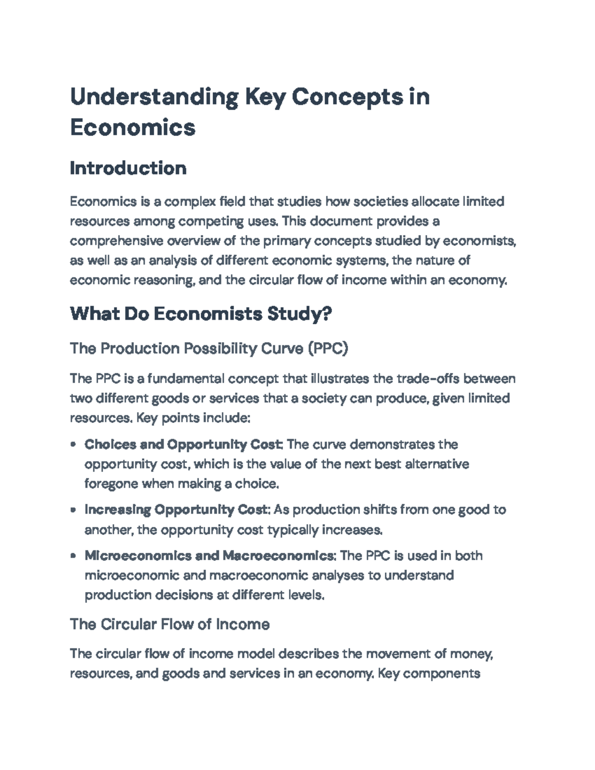 Understanding Key Concepts in Economics: A Comprehensive Overview - Understanding Key Concepts ...