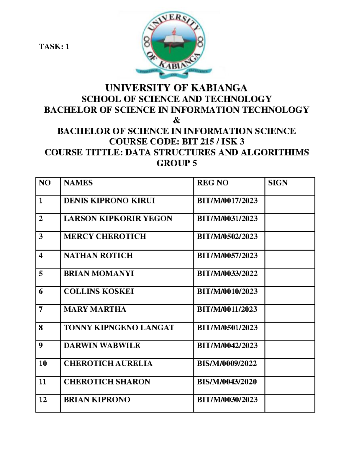 BIT 215 Group 5 Assignment: Backtracking Algorithms Overview - Studocu