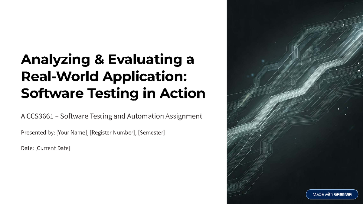 Analyzing and Evaluating Zoom: Software Testing in Action (CCS3661 3 ...