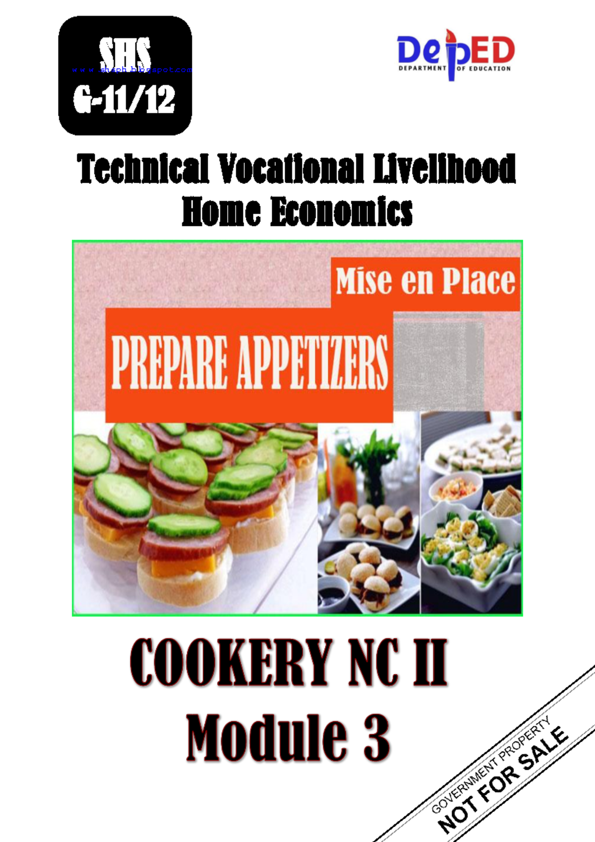 TVL G11 Module 3: Skills for Preparing Appetizers and Mise-en-Place ...