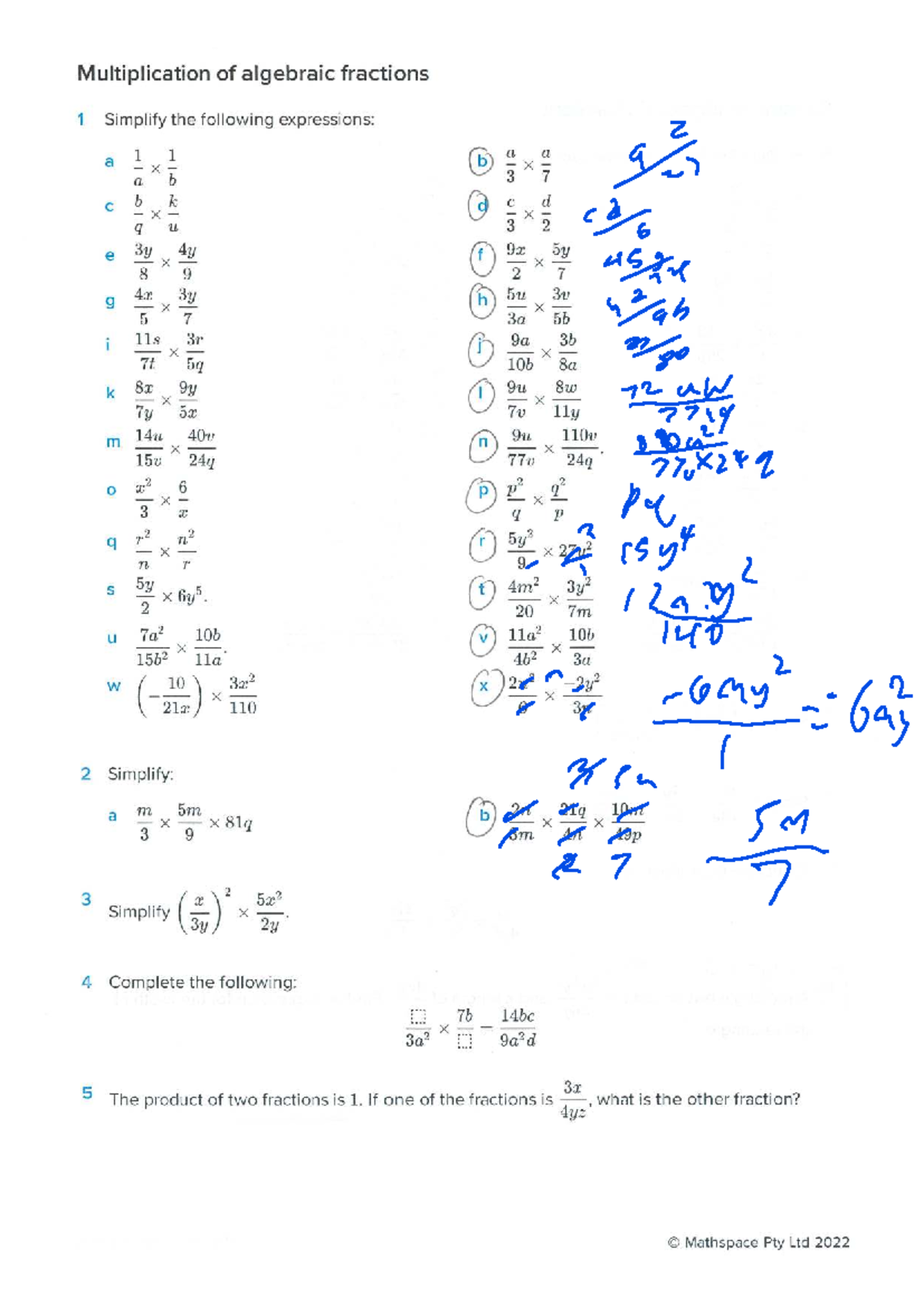 Algebraic Fractions: Multiplication & Division Revision (MATH101) - Studocu