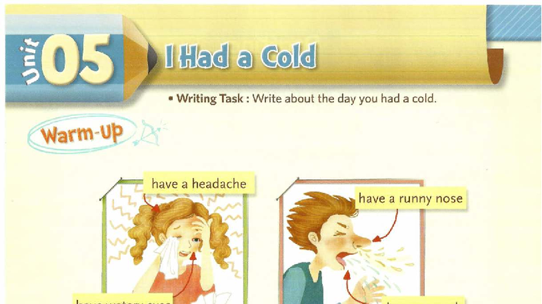 05 Writing Task: My Experience with a Cold - Studocu