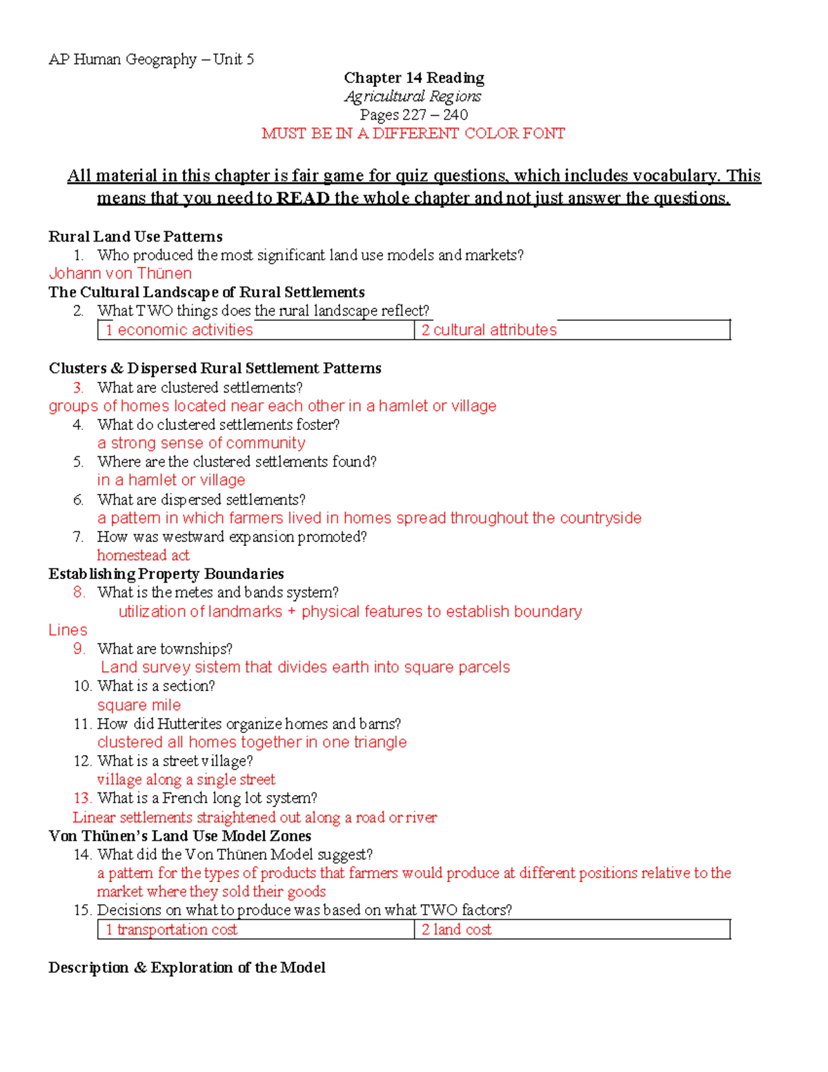 Chapter 14 Reading Guide: Agricultural Regions (Amsco) Notes - Studocu