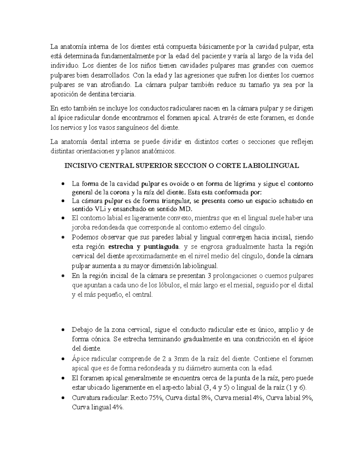 1 Incisivos Superiores Seccion O Corte Labiolingual - La anatomía ...