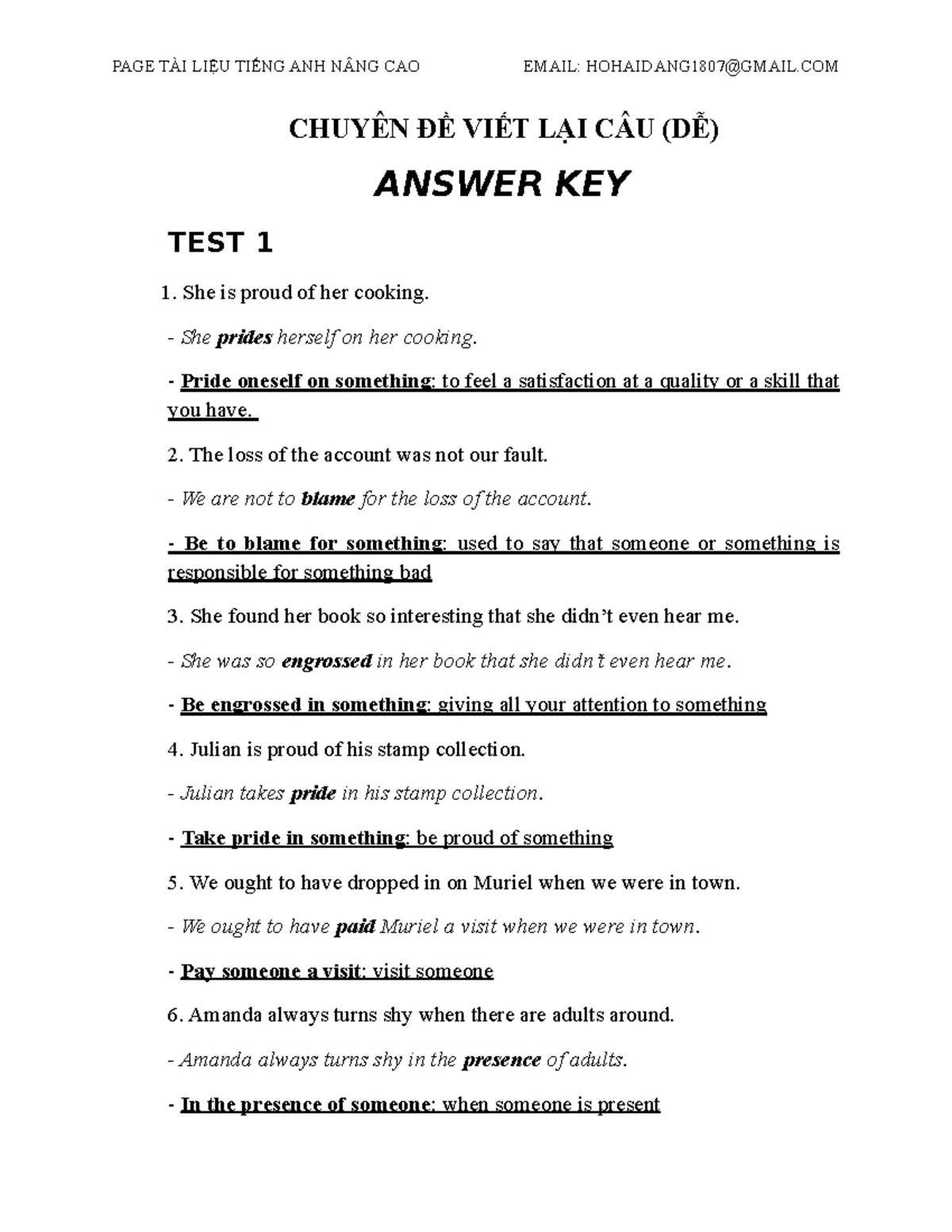 Pathways RW 3 Answer Key - Pathways 3 Reading, Writing, and Critical ...